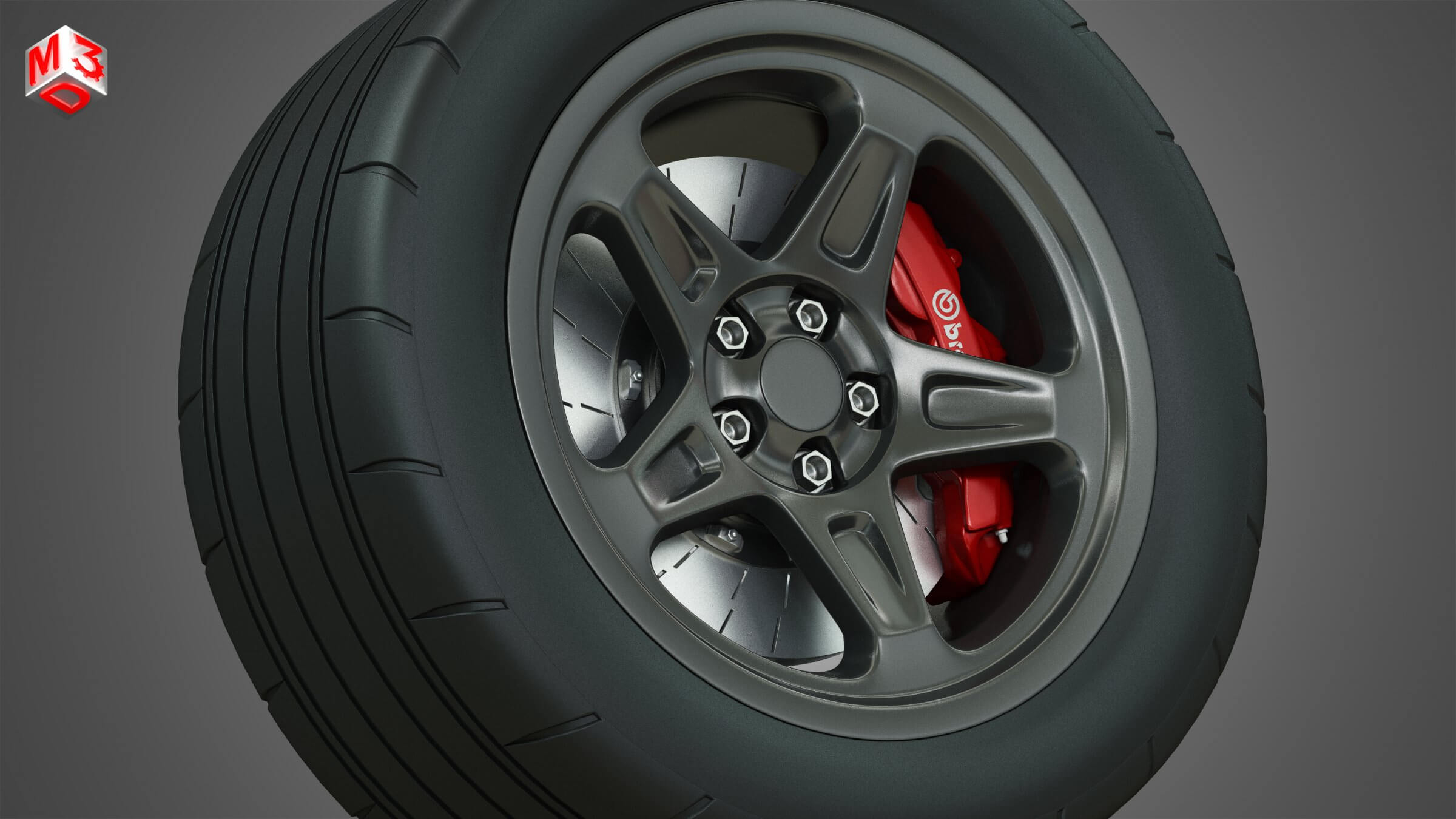 SRT - Wheel and Tire 3D Model by Markos3d