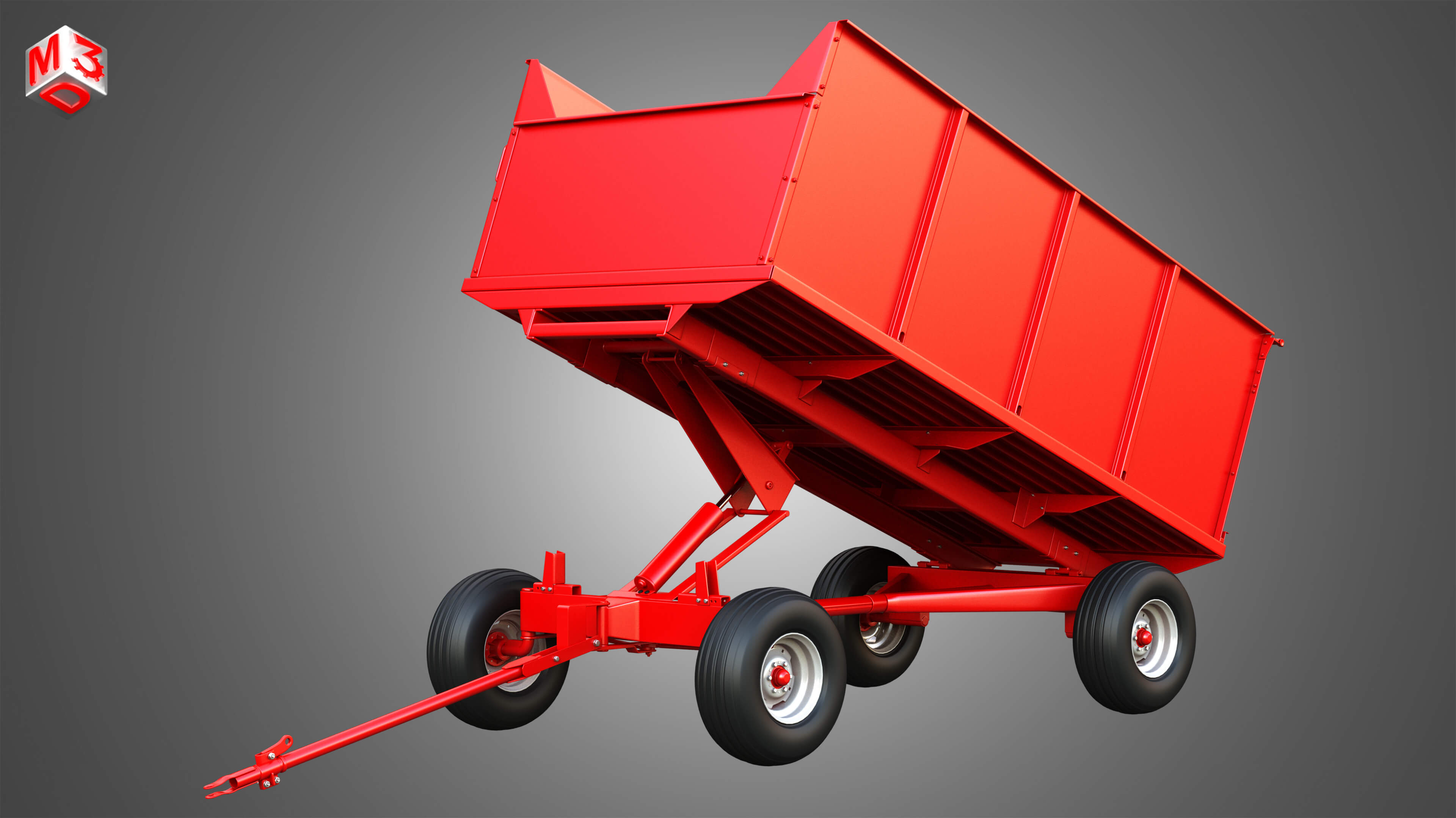 Stan-Hoist Grain - Forage Wagon 3D Model by Markos3d
