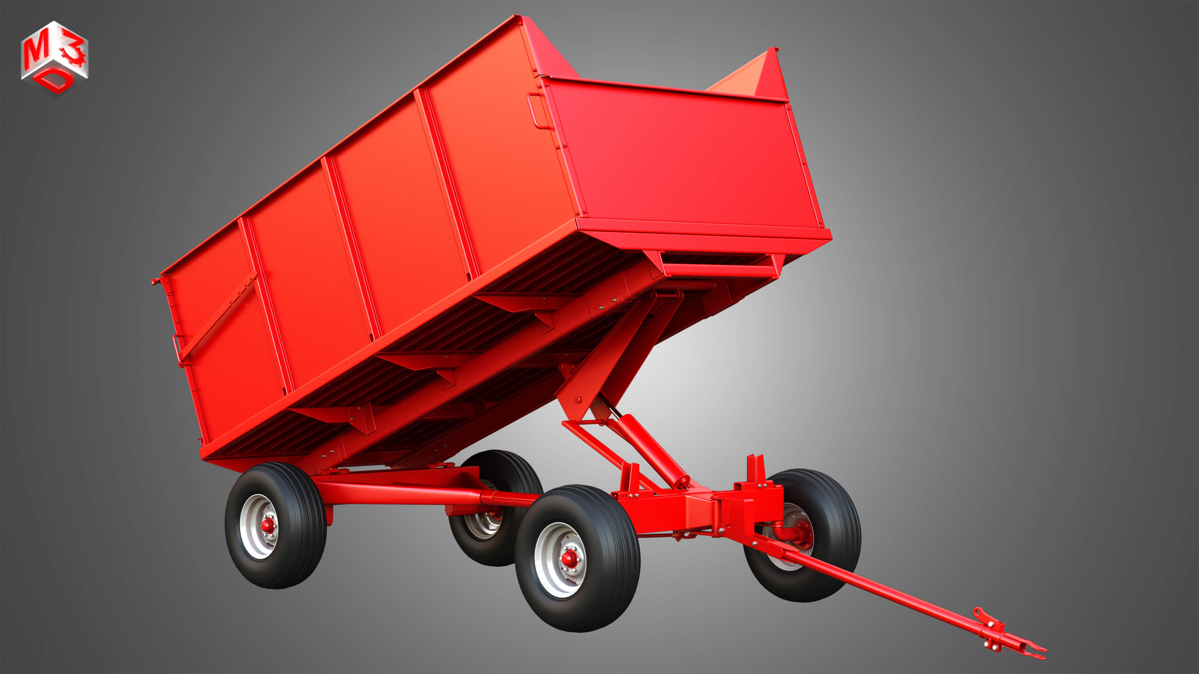 Stan-Hoist Grain - Forage Wagon 3D Model by Markos3d