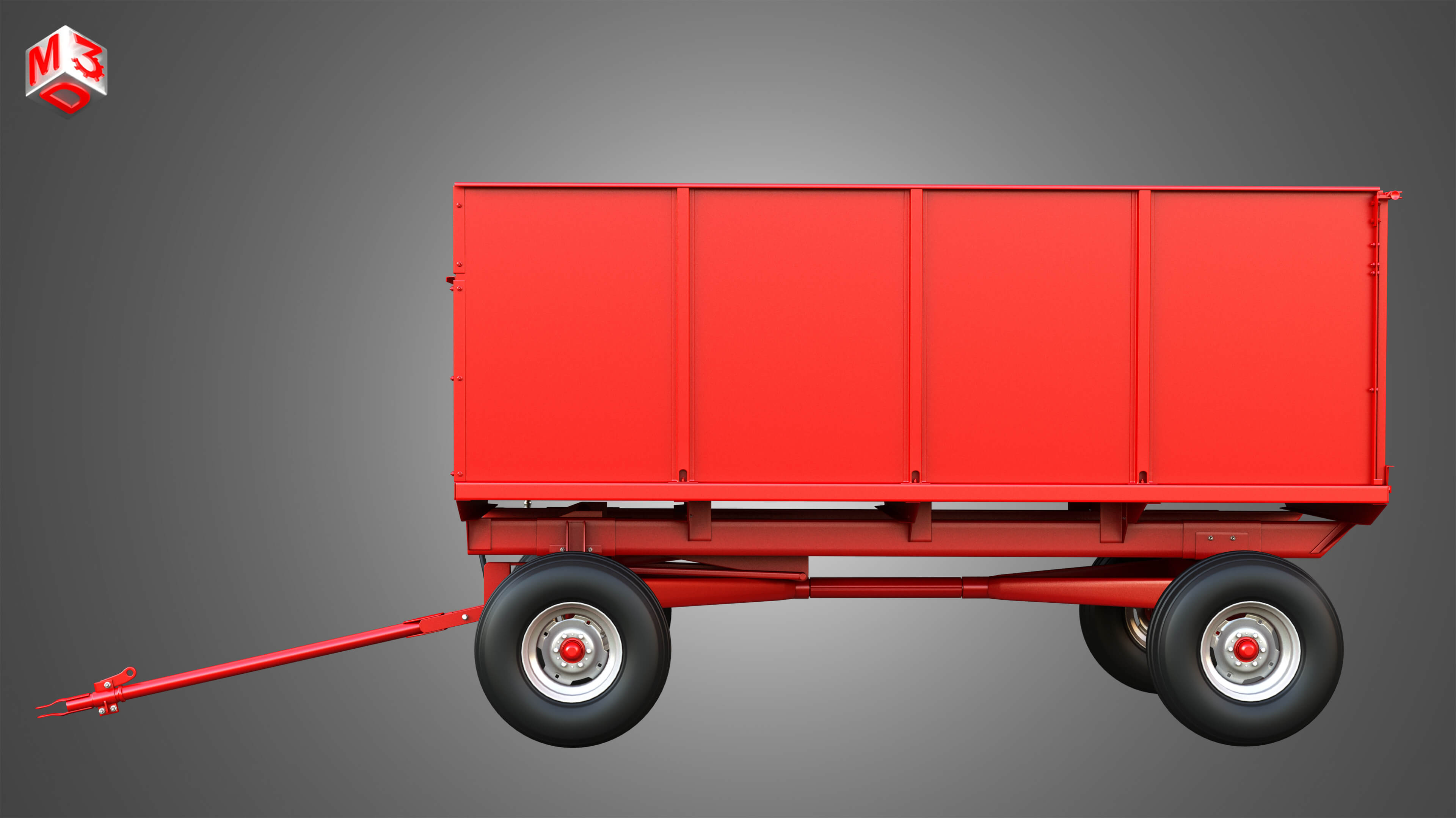 Stan-Hoist Grain - Forage Wagon 3D Model by Markos3d