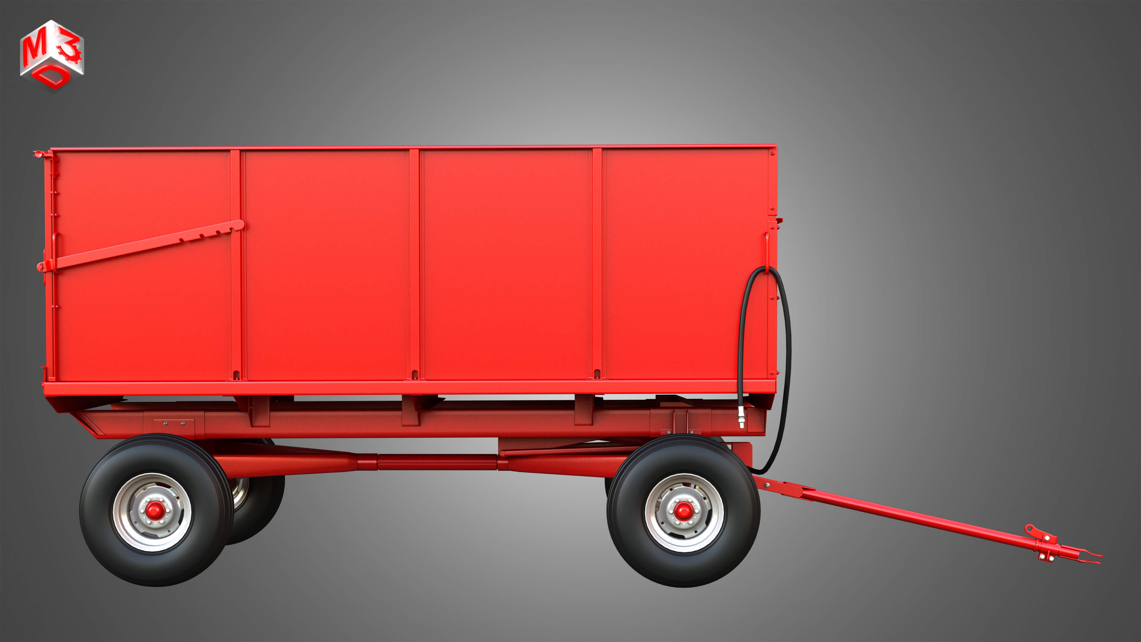 Stan-Hoist Grain - Forage Wagon 3D Model by Markos3d