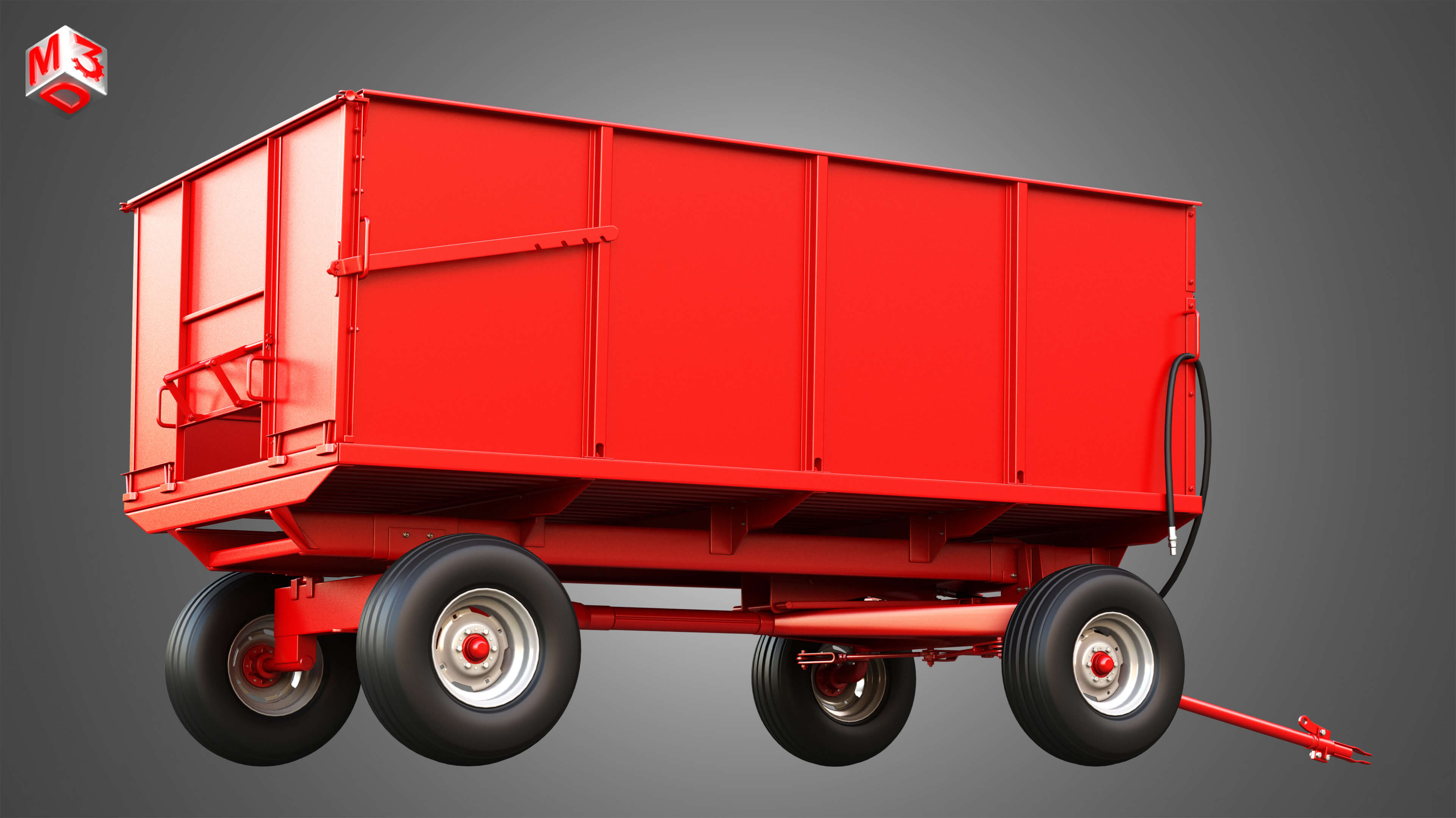 Stan-Hoist Grain - Forage Wagon 3D Model by Markos3d