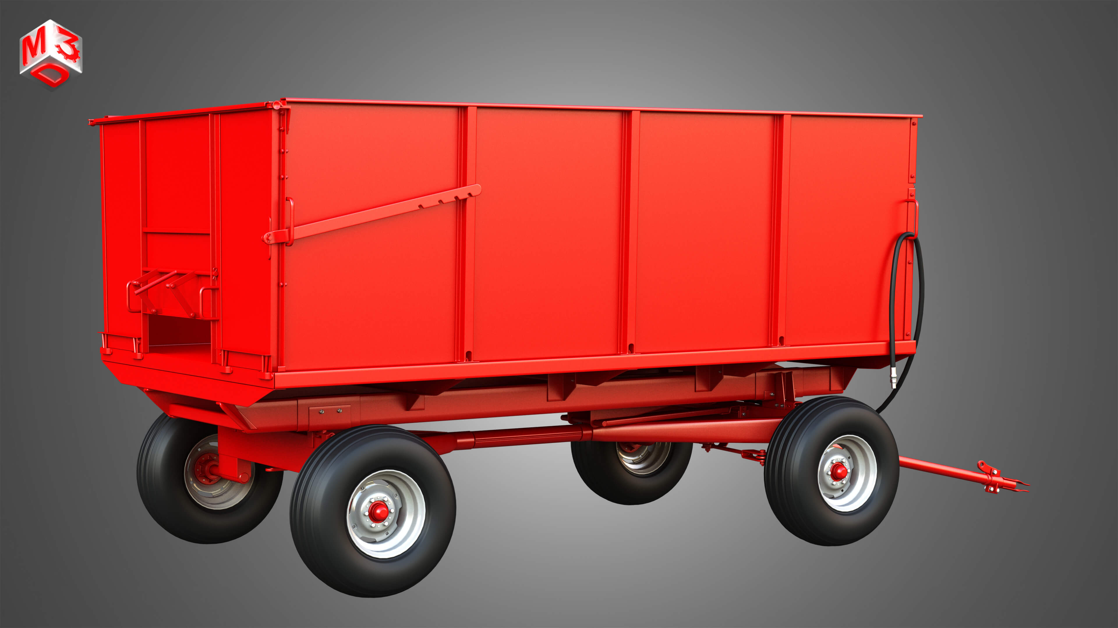 Stan-Hoist Grain - Forage Wagon 3D Model by Markos3d