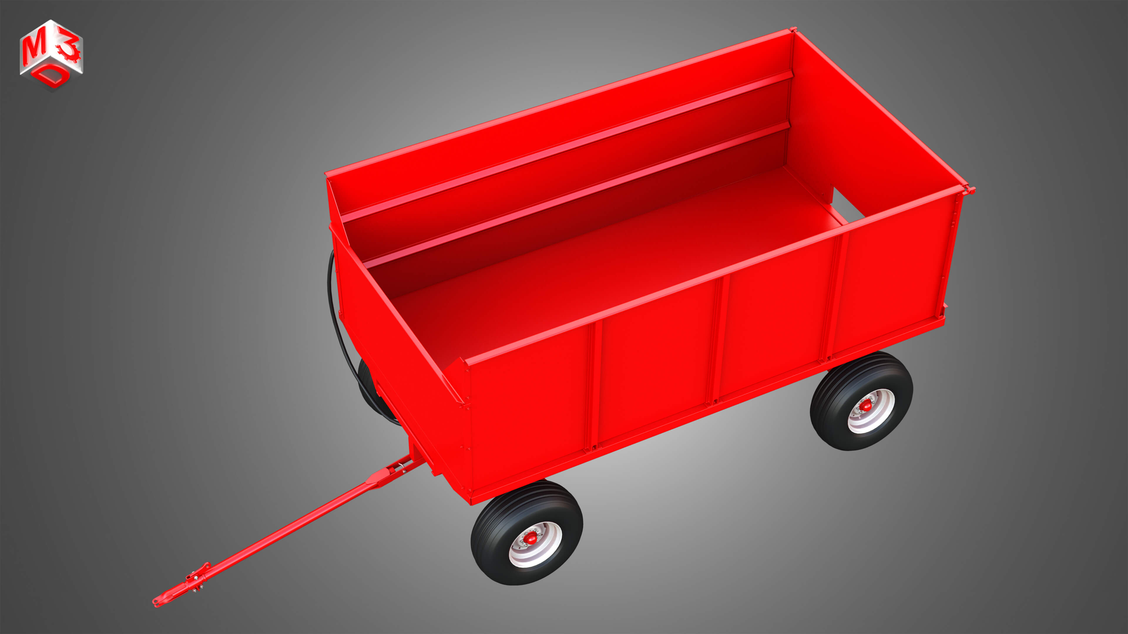 Stan-Hoist Grain - Forage Wagon 3D Model by Markos3d