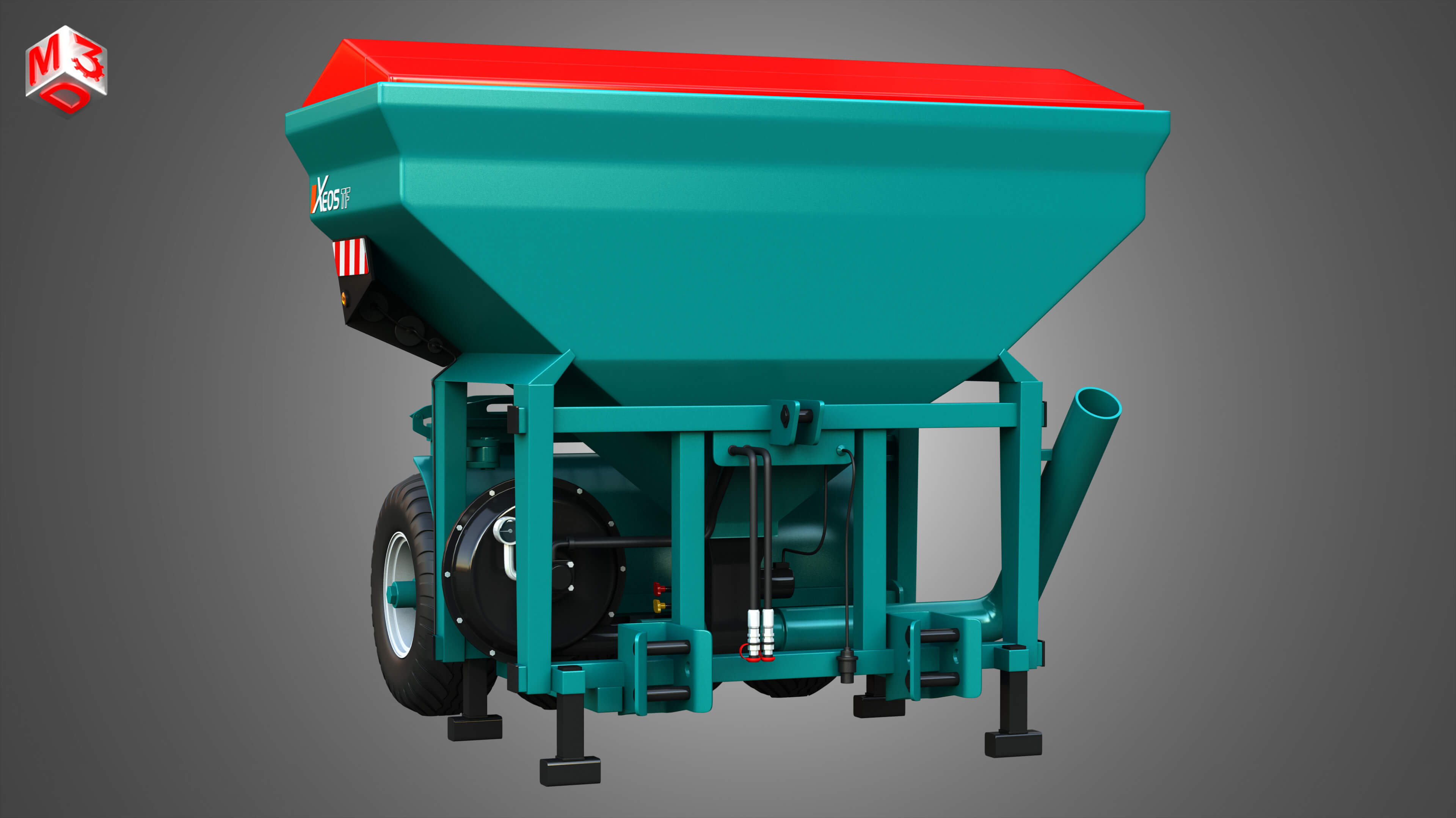 Sulky Xeos Tf Front Hopper - 3D Model by Markos3d