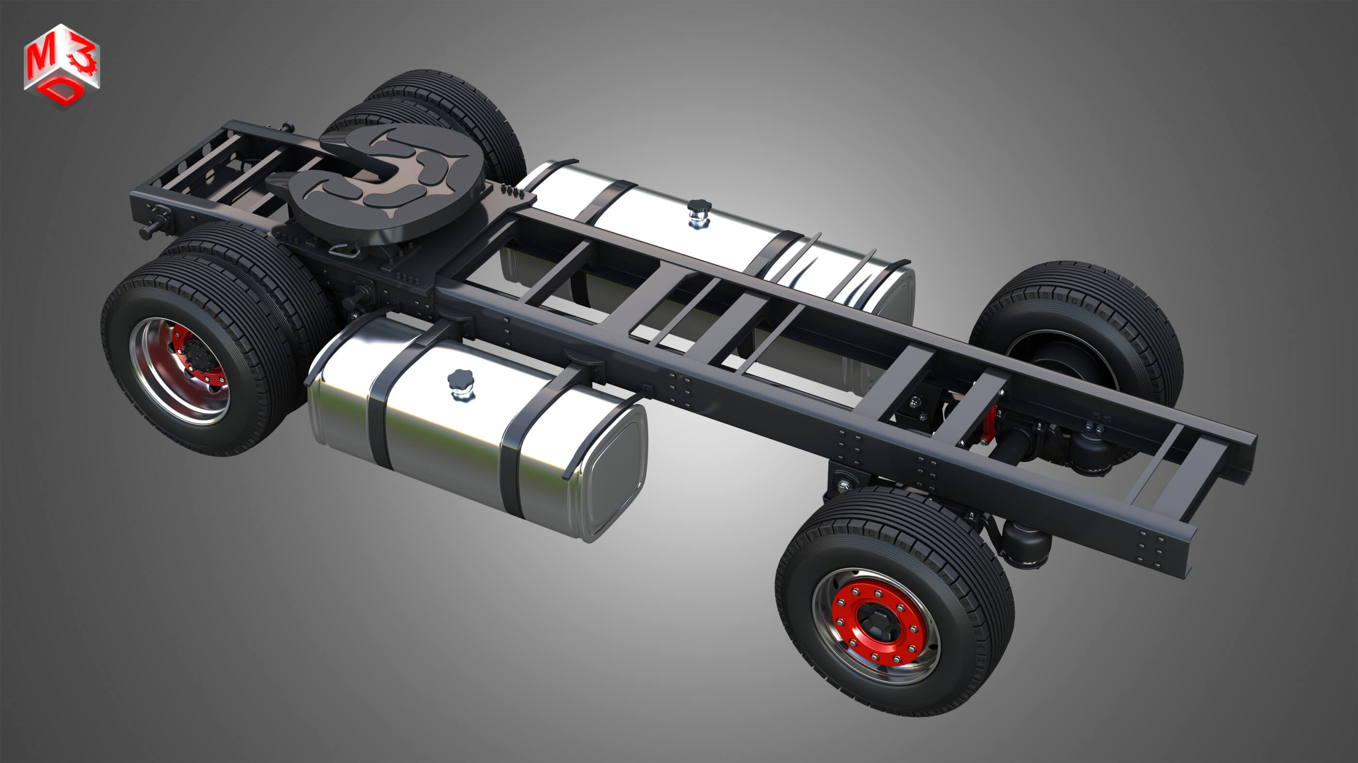 T520 - High Range Truck - Single Axle 3D Model by Markos3d