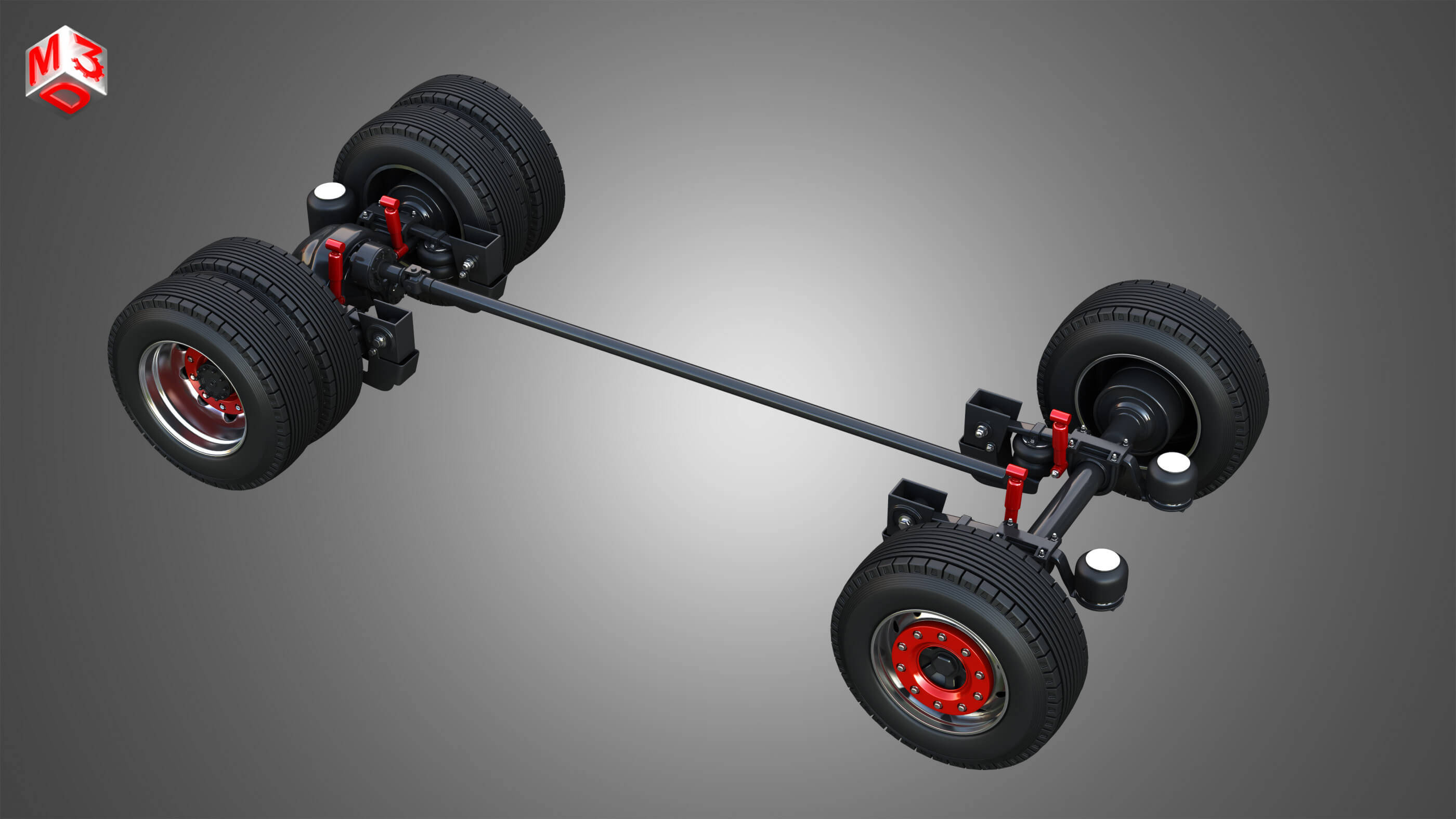 T520 - High Range Truck - Single Axle 3D Model by Markos3d