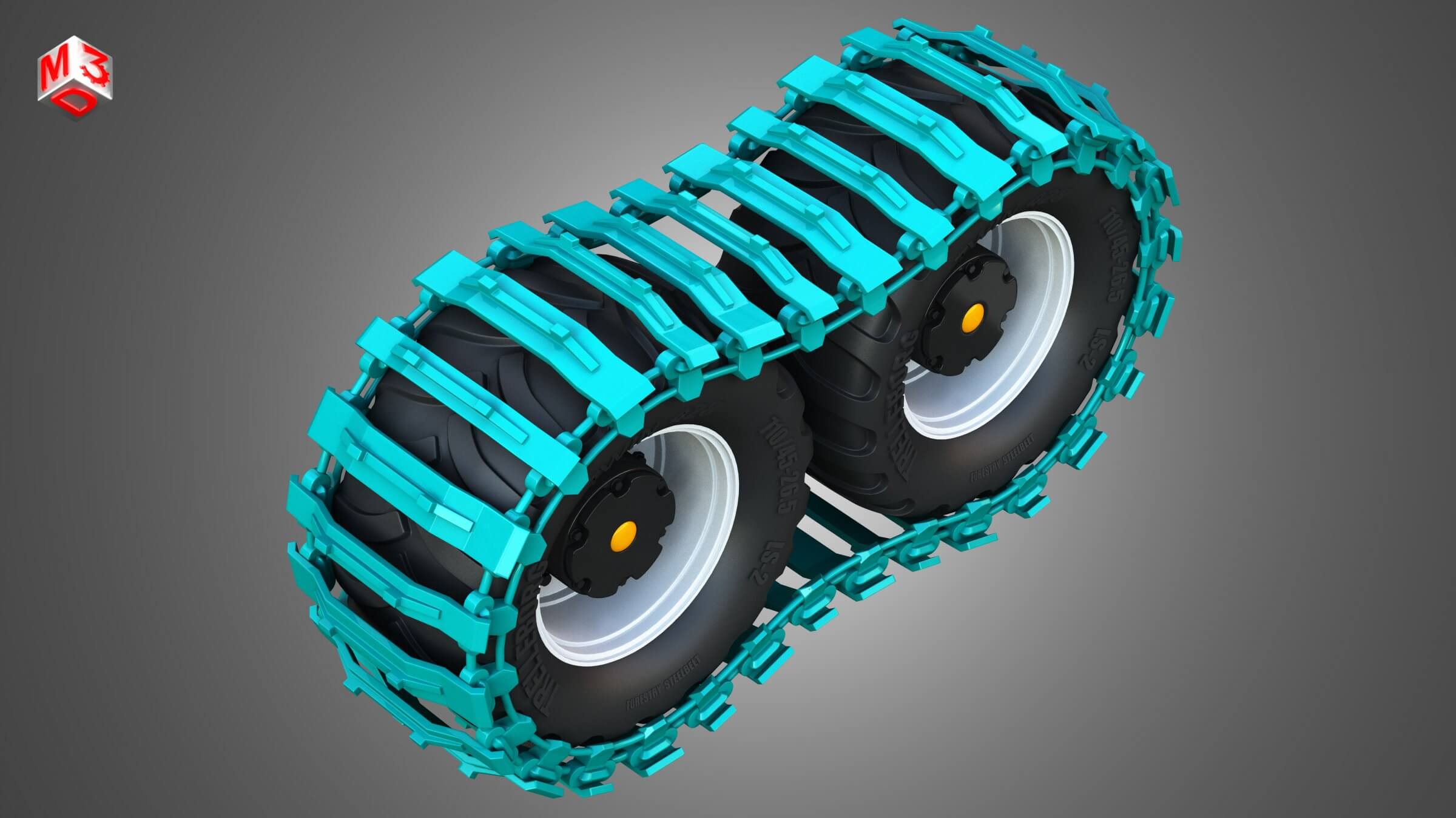 Tires with Tracks - 3D Model by Markos3d