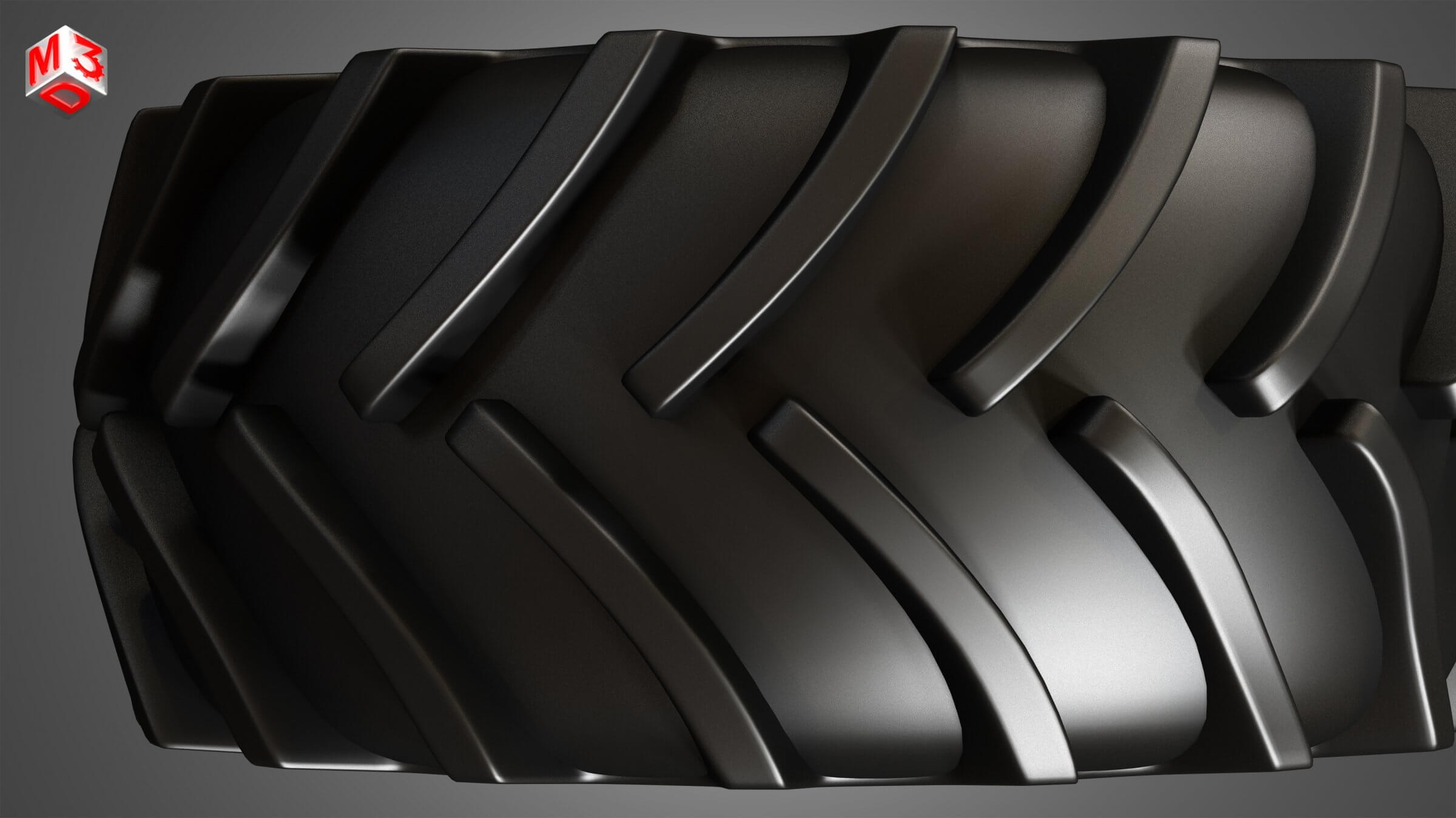 Tractor Tires and Rims - T02 3D Model by Markos3d