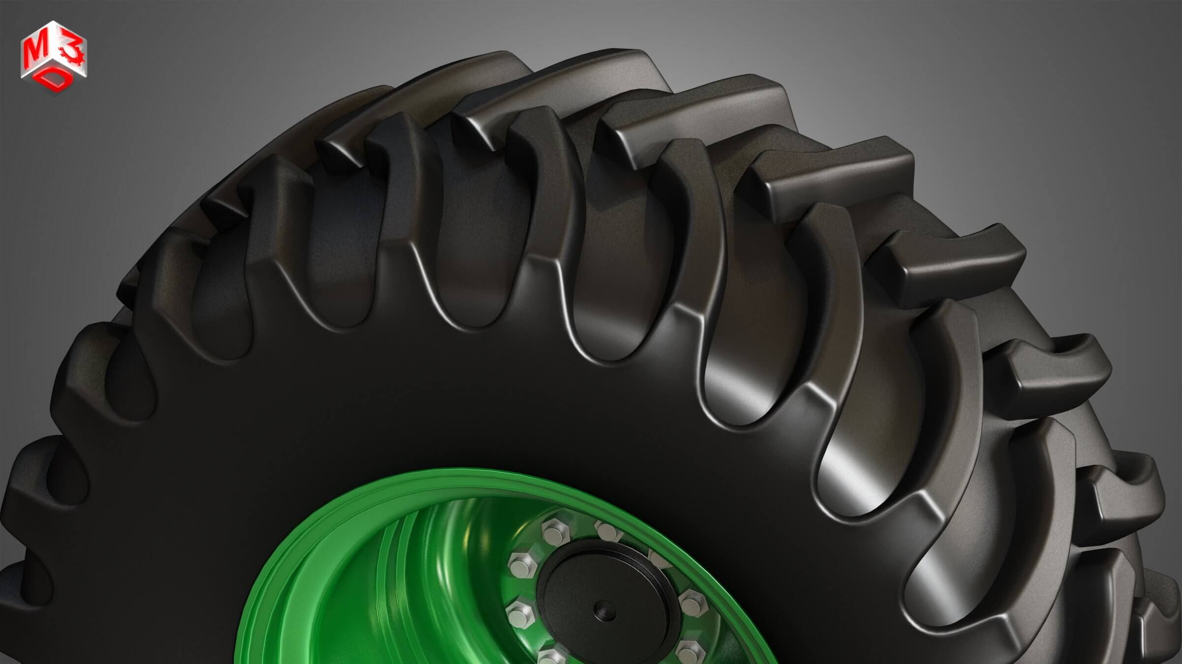 Tractor Tires and Rims - T03 3D Model by Markos3d