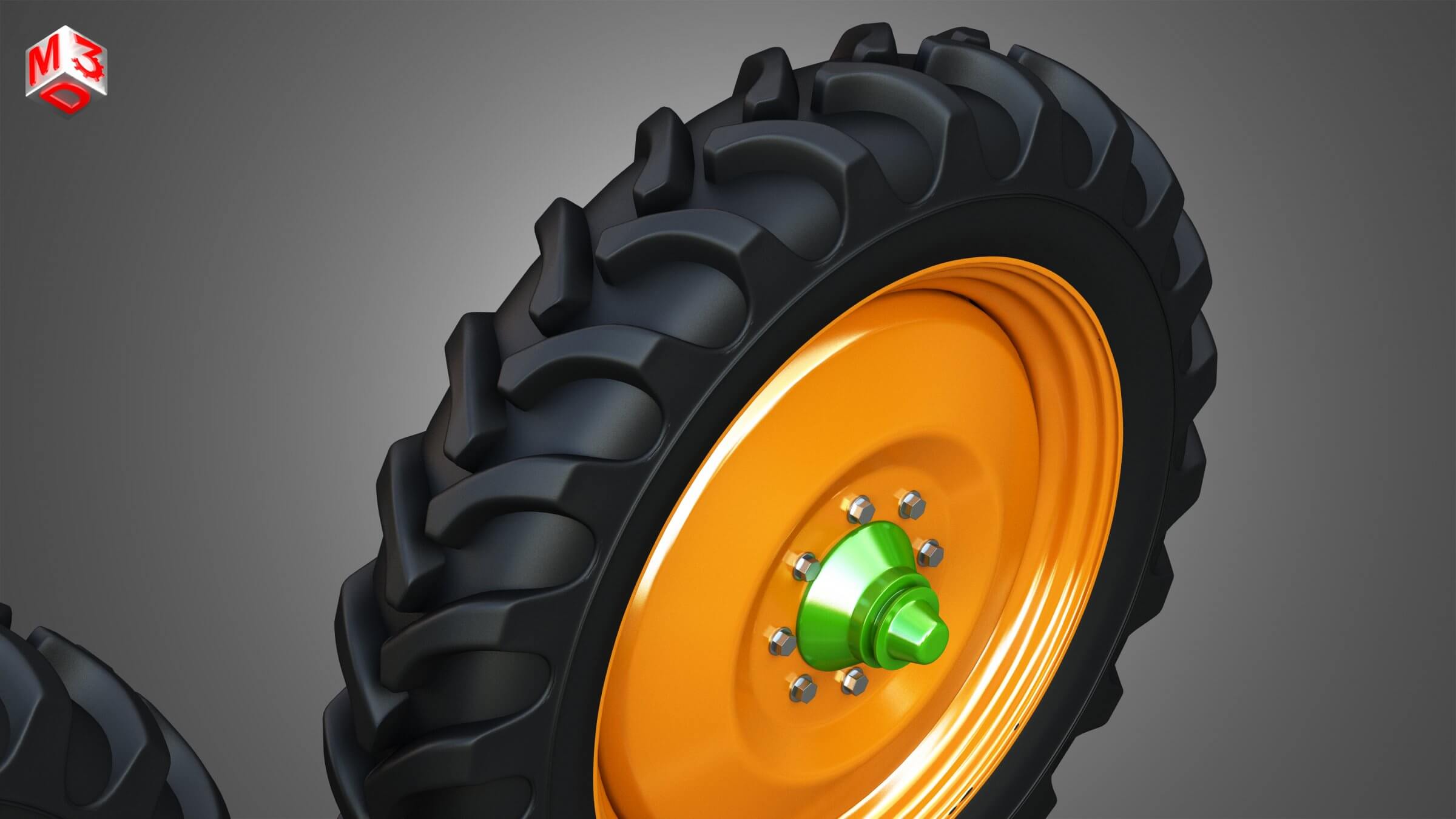 Tractor Tires and Rims - T08 3D Model by Markos3d