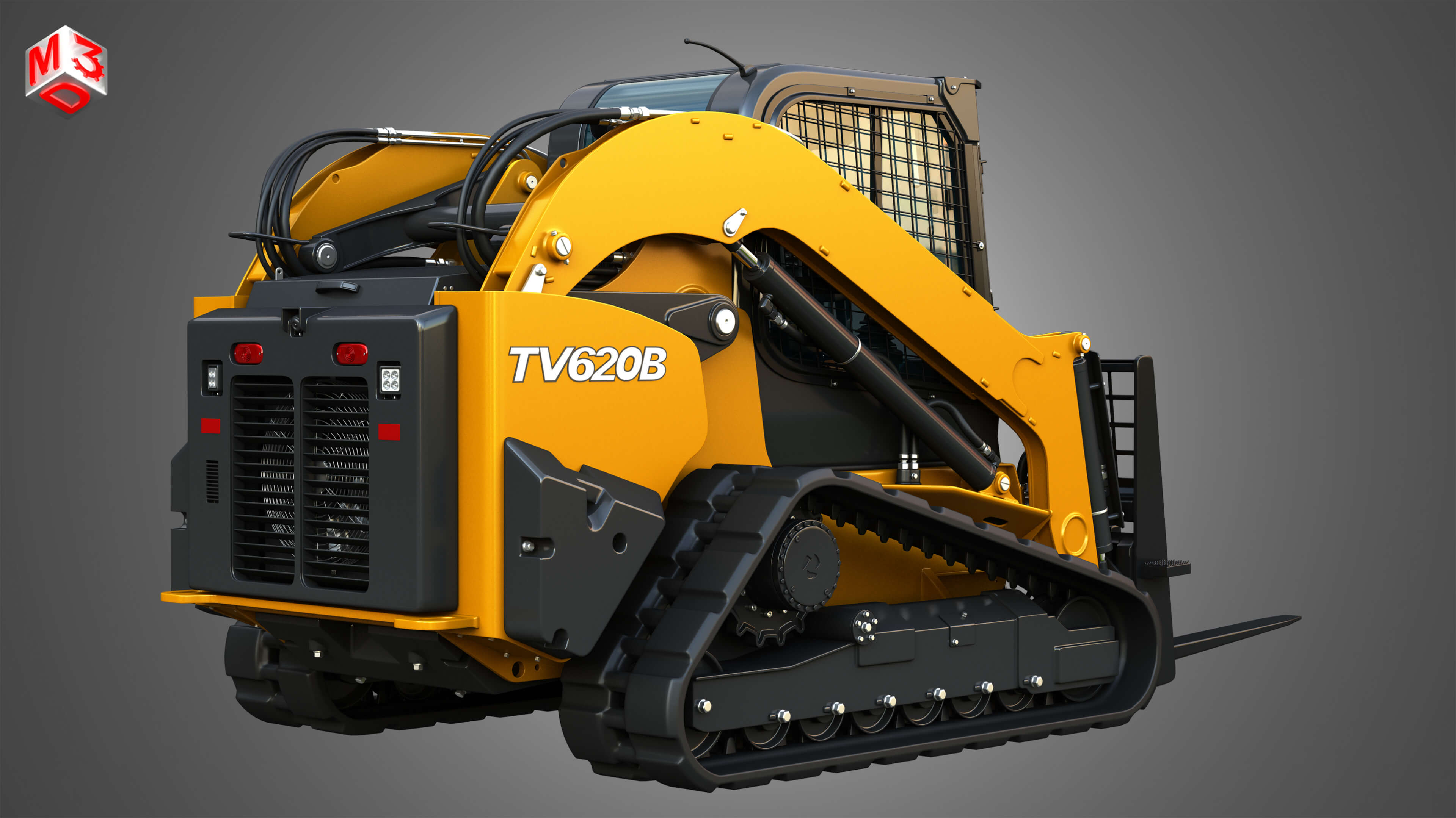 Tv620B Compact Track Loader - Pallet Fork 3D Model by Markos3d