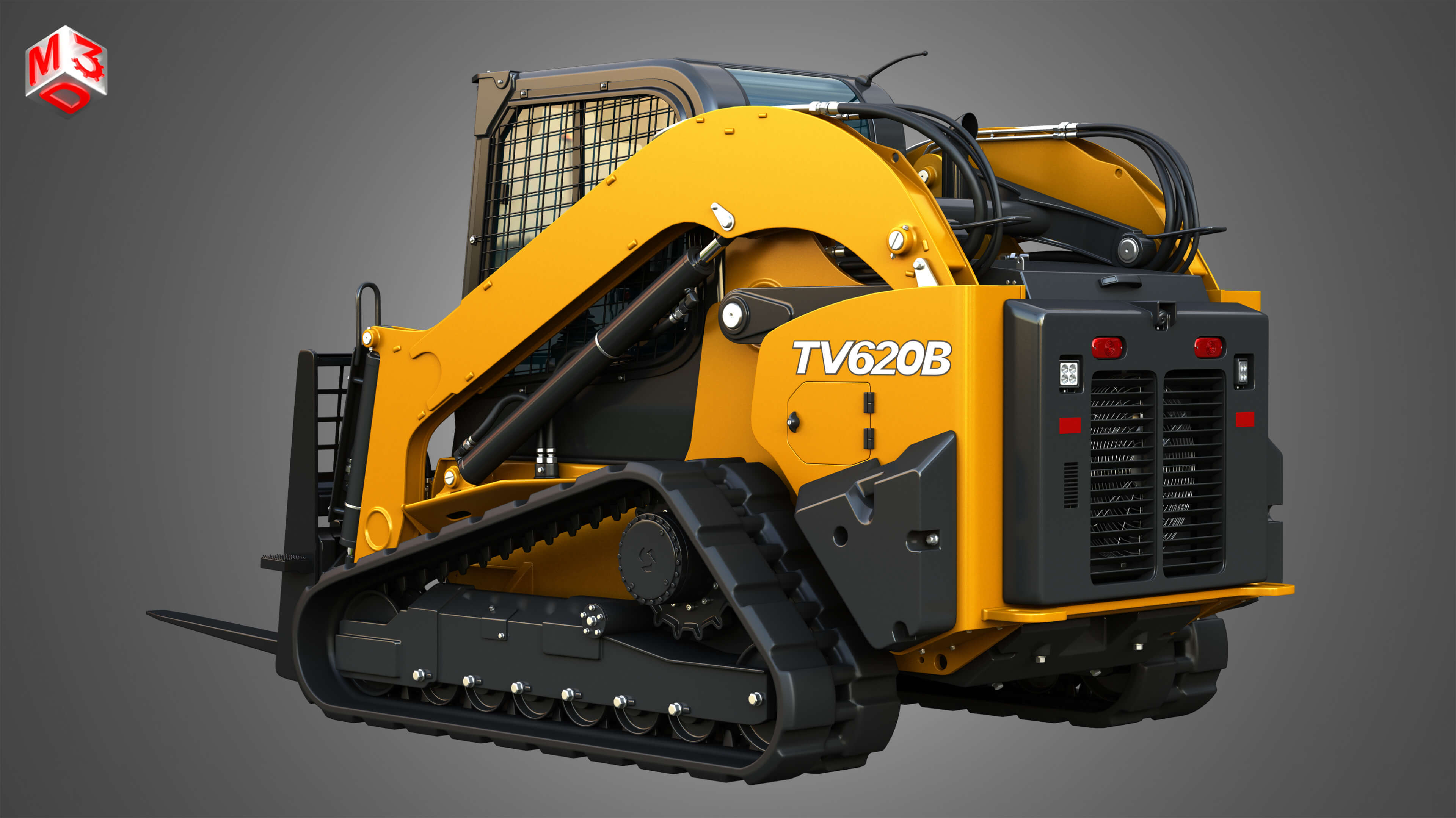 Tv620B Compact Track Loader - Pallet Fork 3D Model by Markos3d