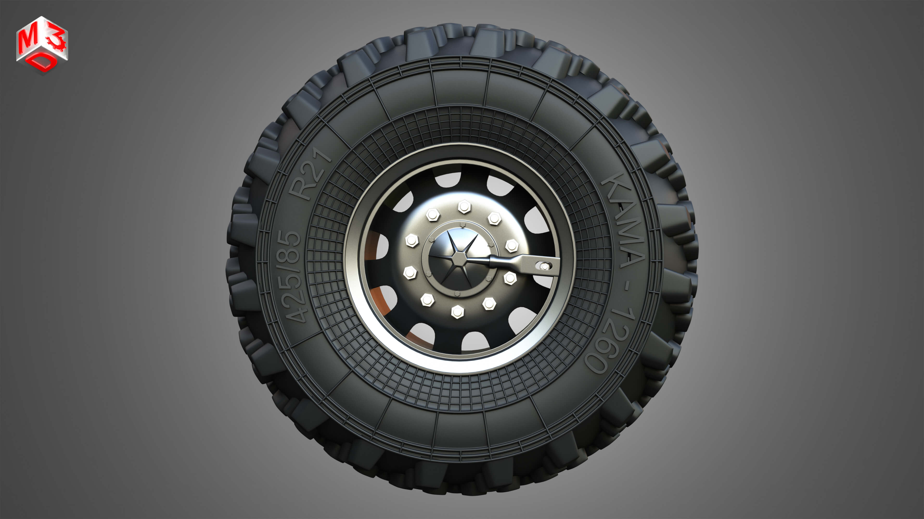Ural Truck - Wheel&Tire 3D Model by Markos3d