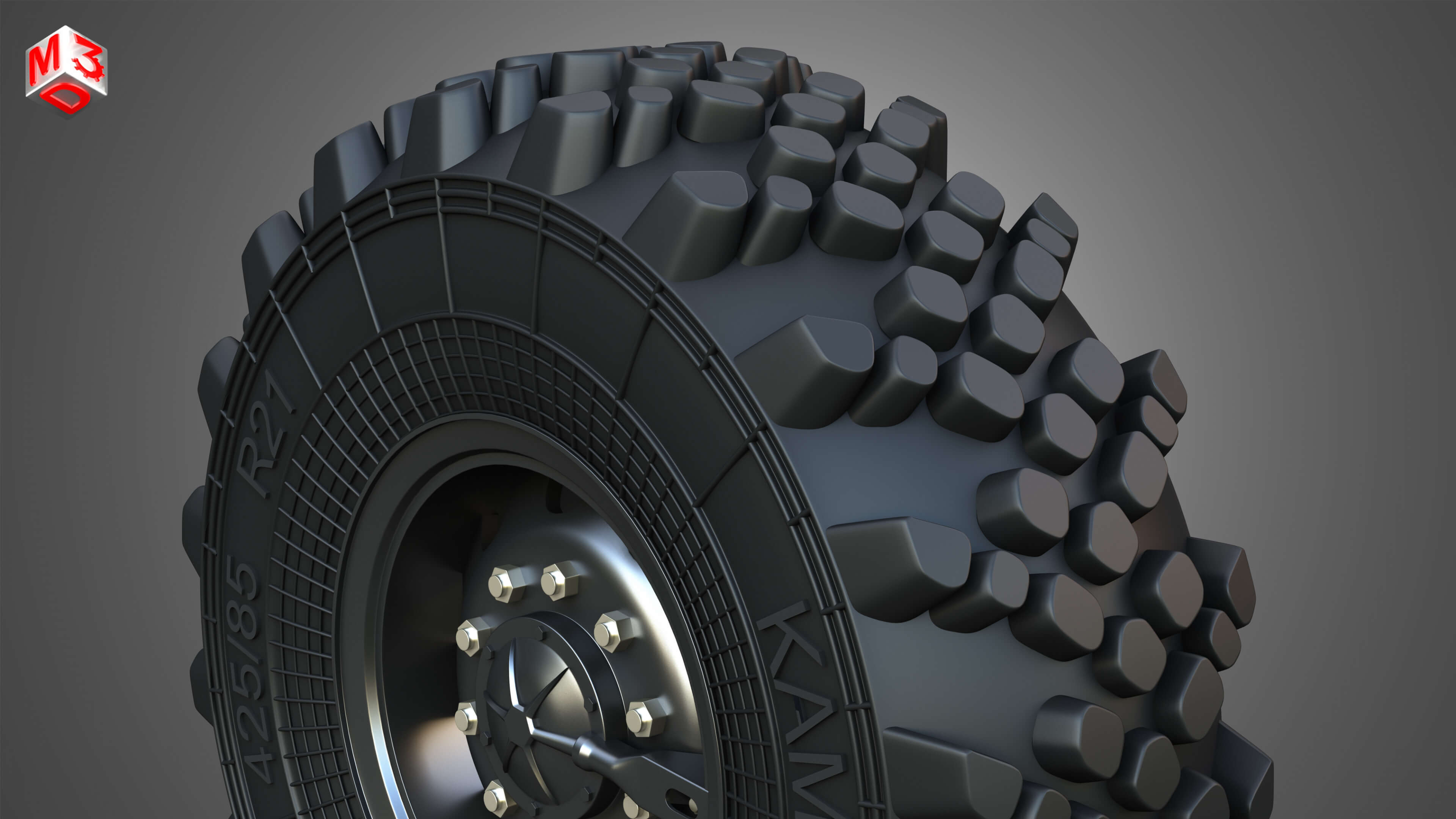 Ural Truck - Wheel&Tire 3D Model by Markos3d