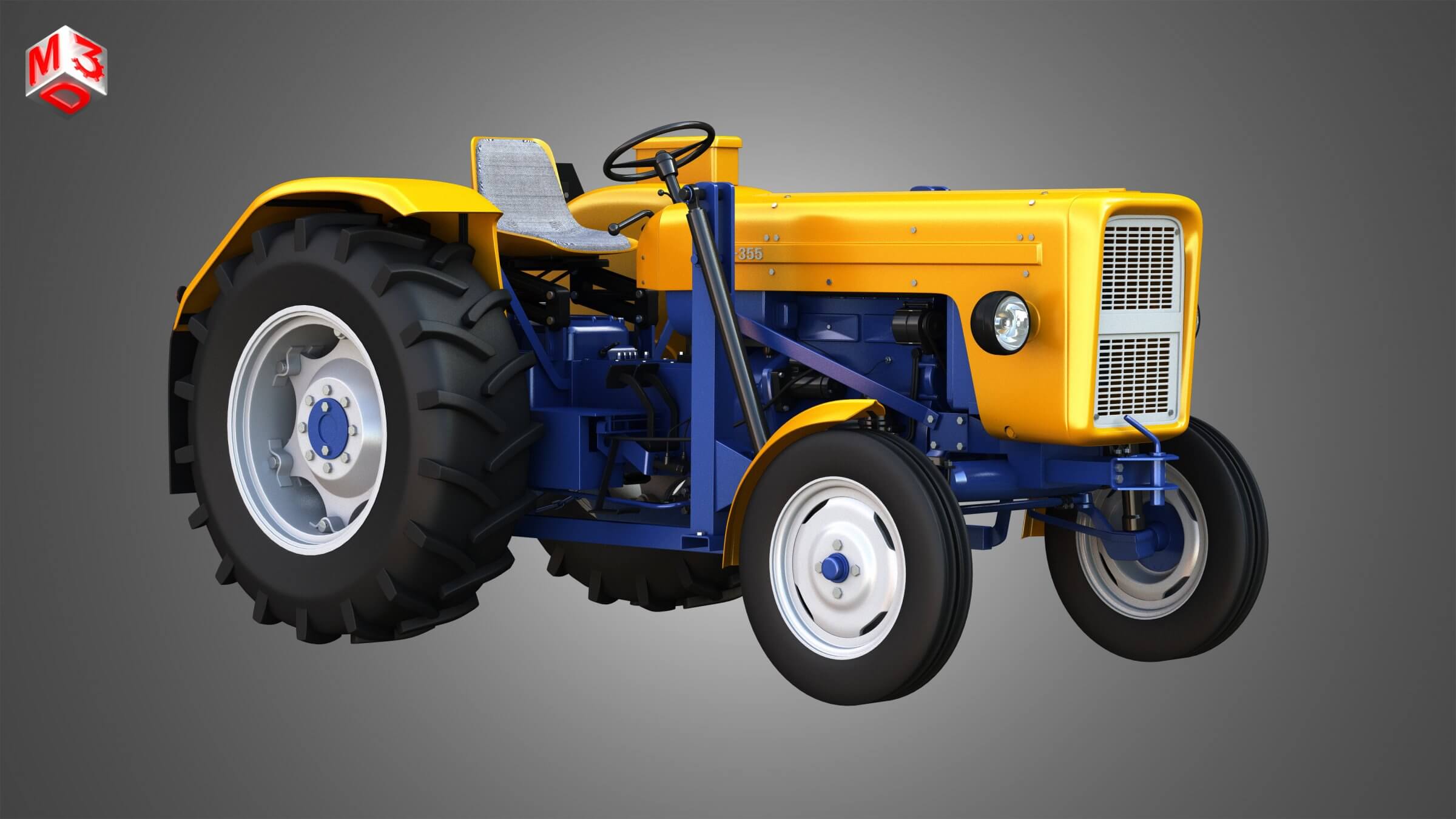 Ursus C-355 Tractor 3D Model by Markos3d