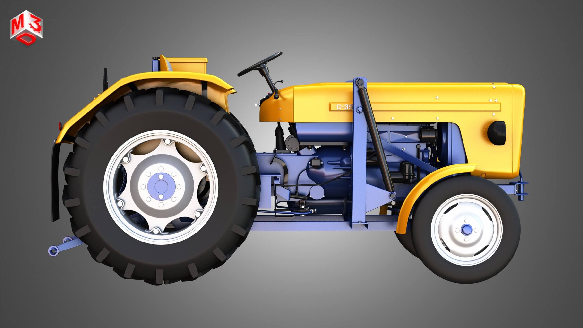 Ursus C-355 Tractor 3D Model by Markos3d