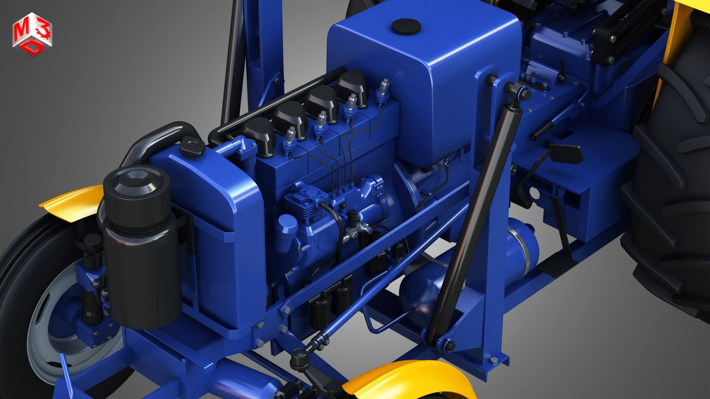 Ursus C-355 Tractor 3D Model by Markos3d