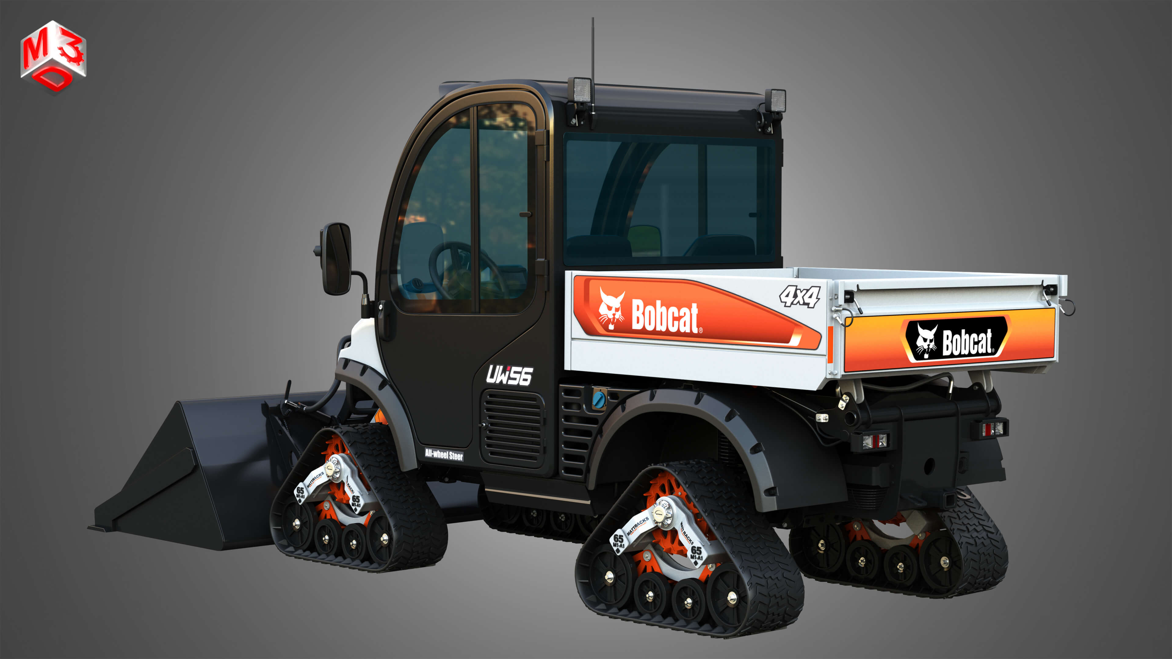 UW56 - Toolcat Quad Tracks - Utility Work Machine - Bucket 3D Model by ...