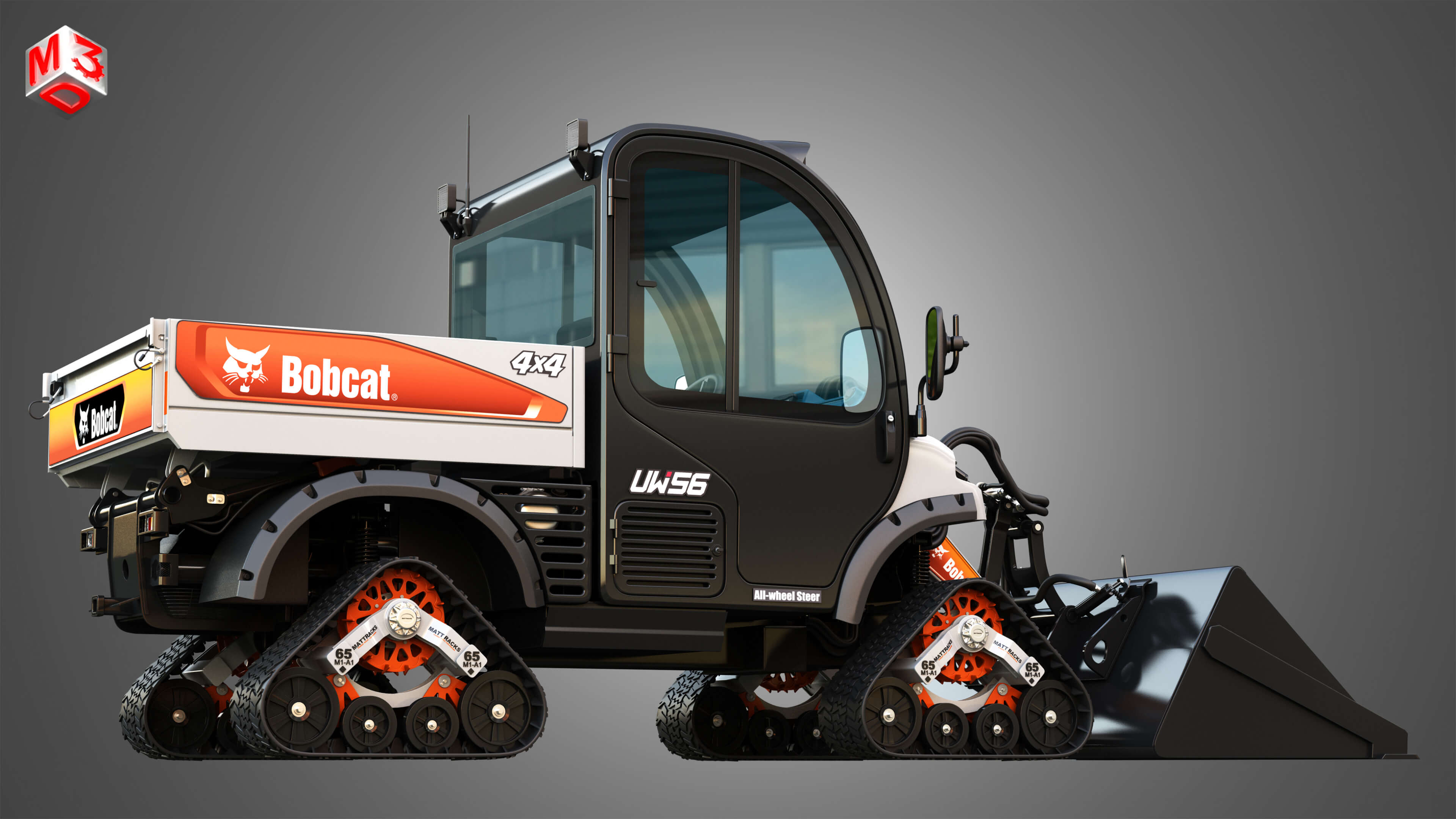 UW56 - Toolcat Quad Tracks - Utility Work Machine - Bucket 3D Model by ...