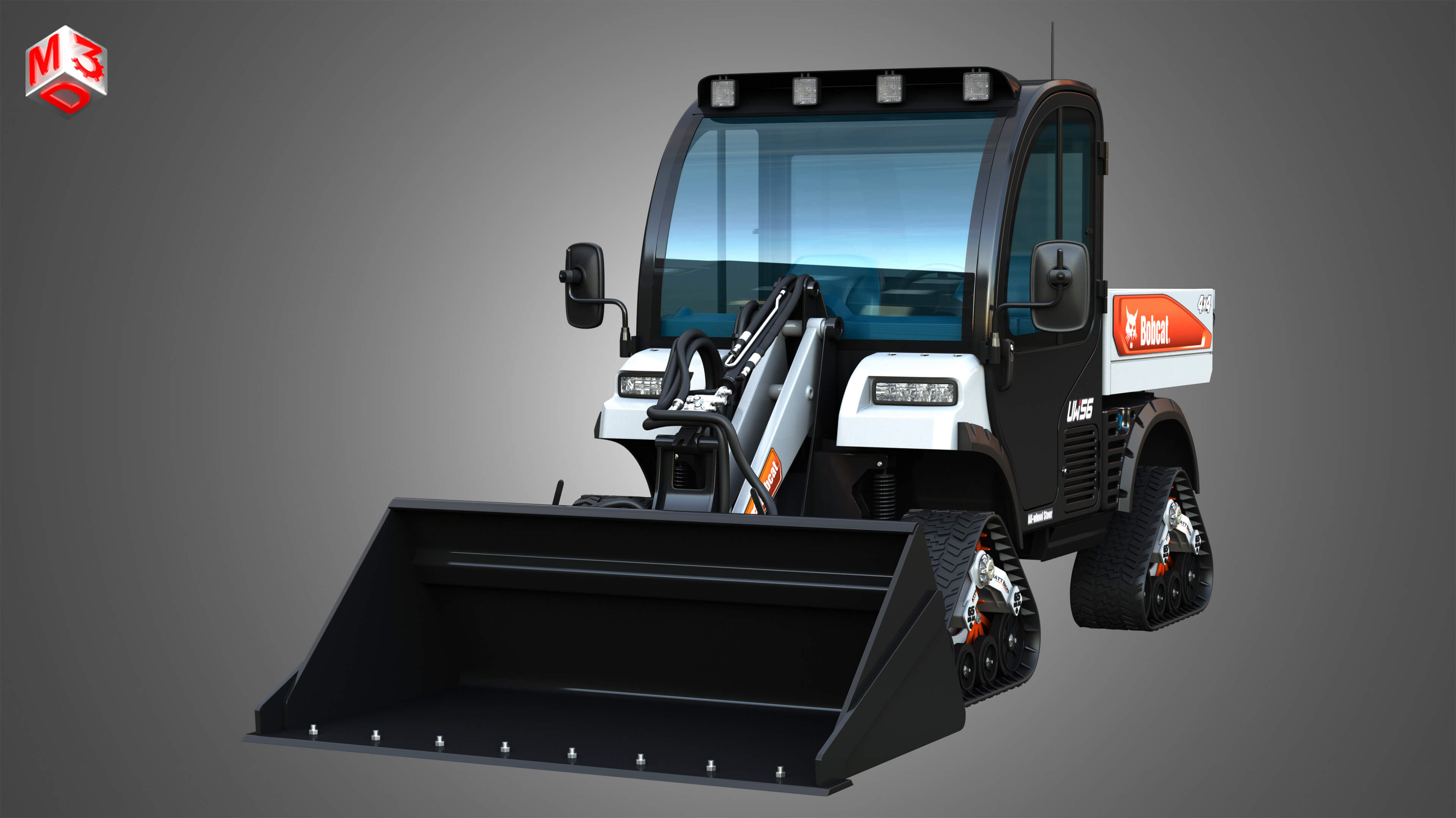 UW56 - Toolcat Quad Tracks - Utility Work Machine - Bucket 3D Model by ...