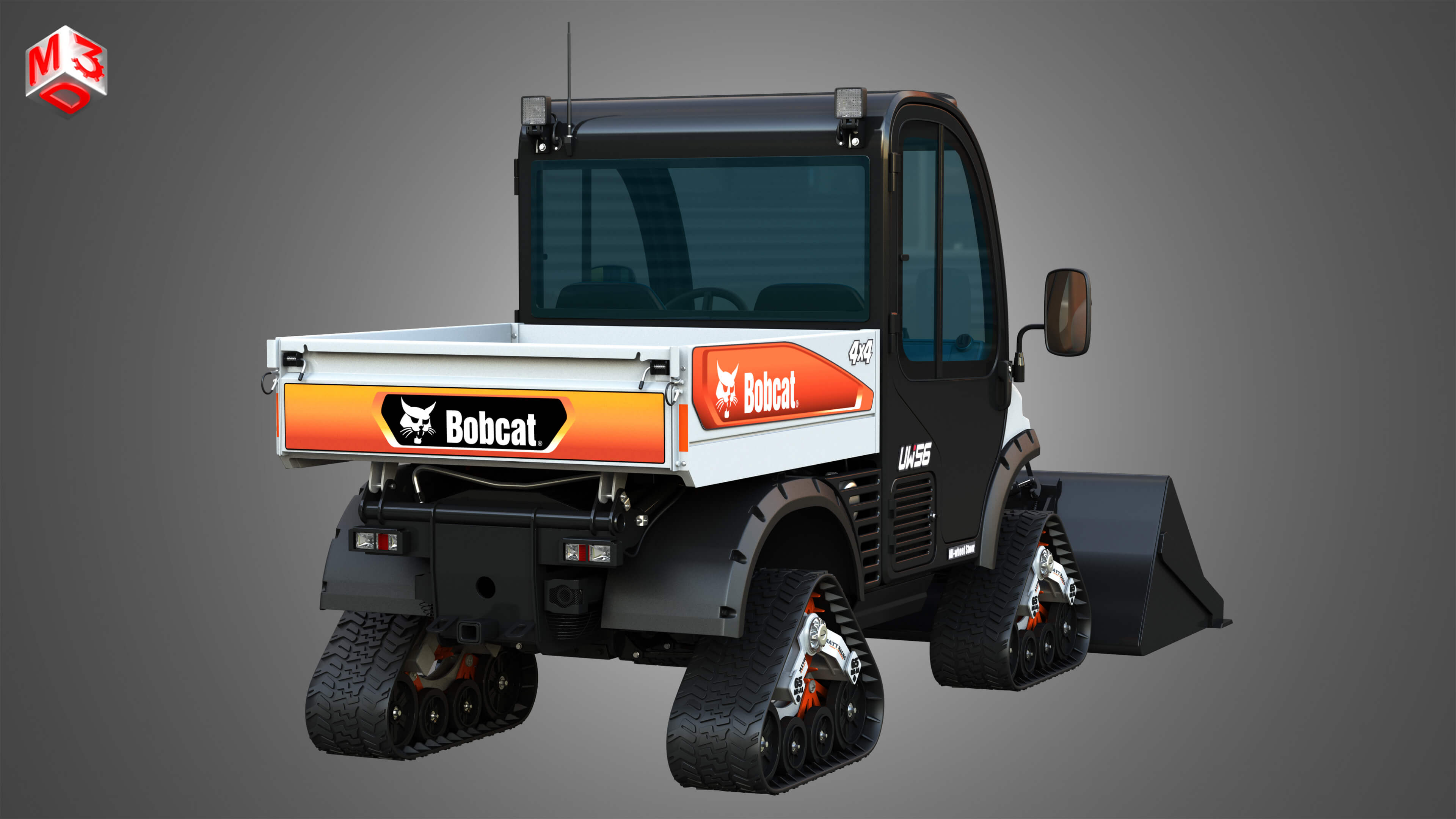 UW56 - Toolcat Quad Tracks - Utility Work Machine - Bucket 3D Model by ...