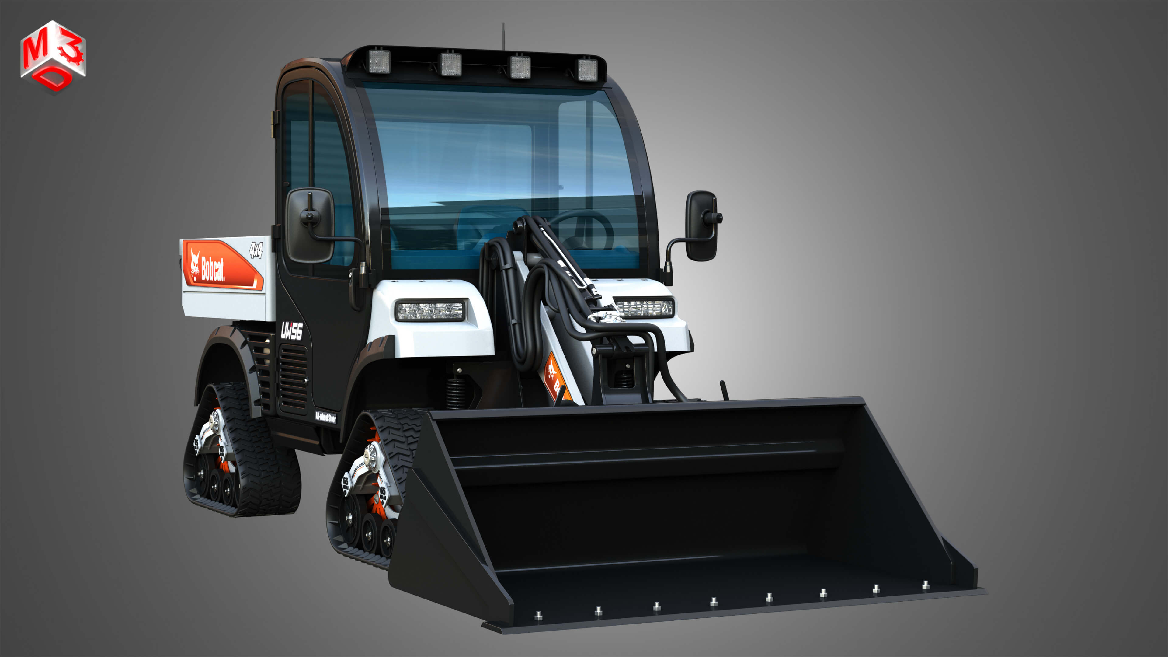 UW56 - Toolcat Quad Tracks - Utility Work Machine - Bucket 3D Model by ...