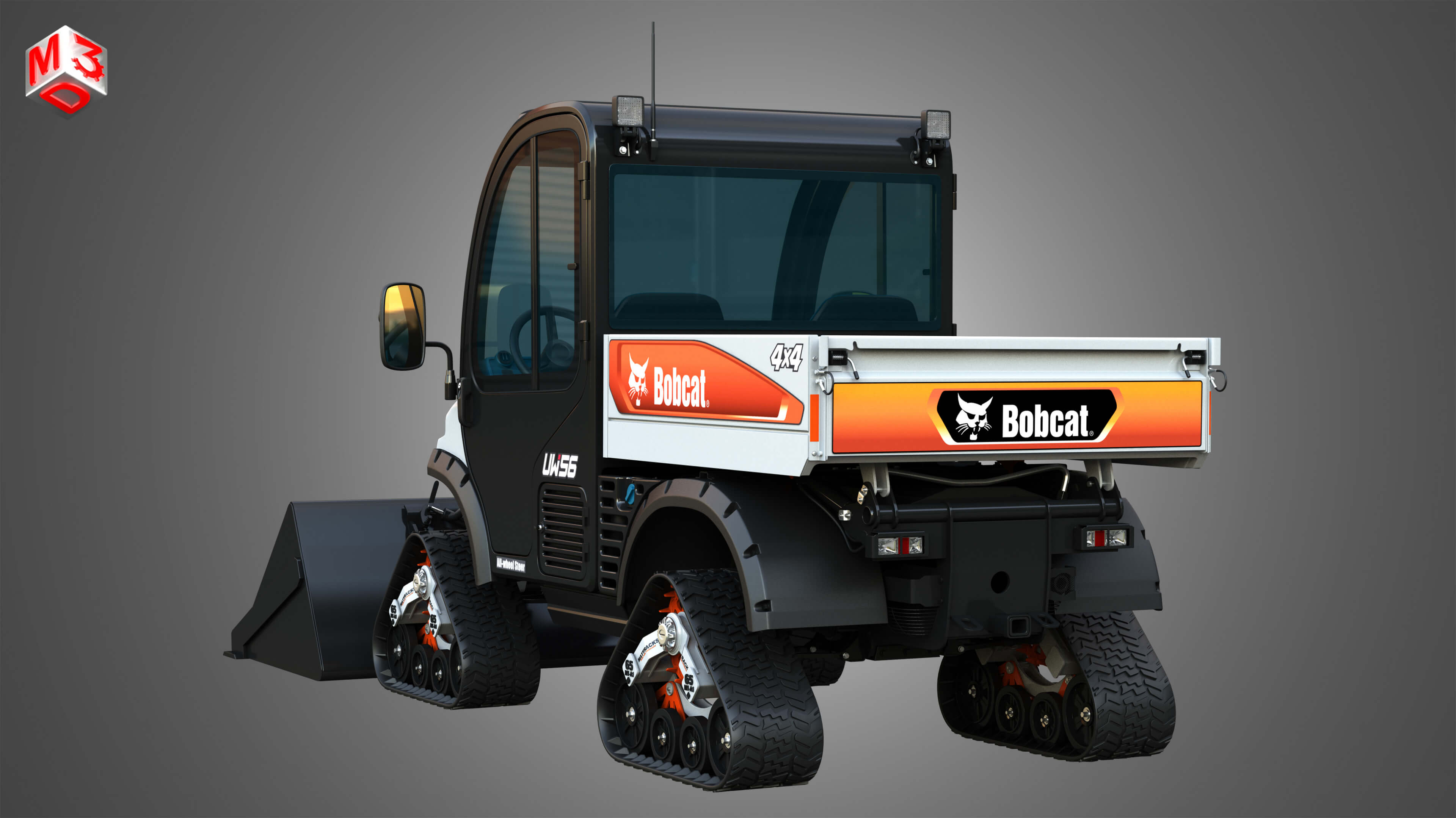 UW56 - Toolcat Quad Tracks - Utility Work Machine - Bucket 3D Model by ...