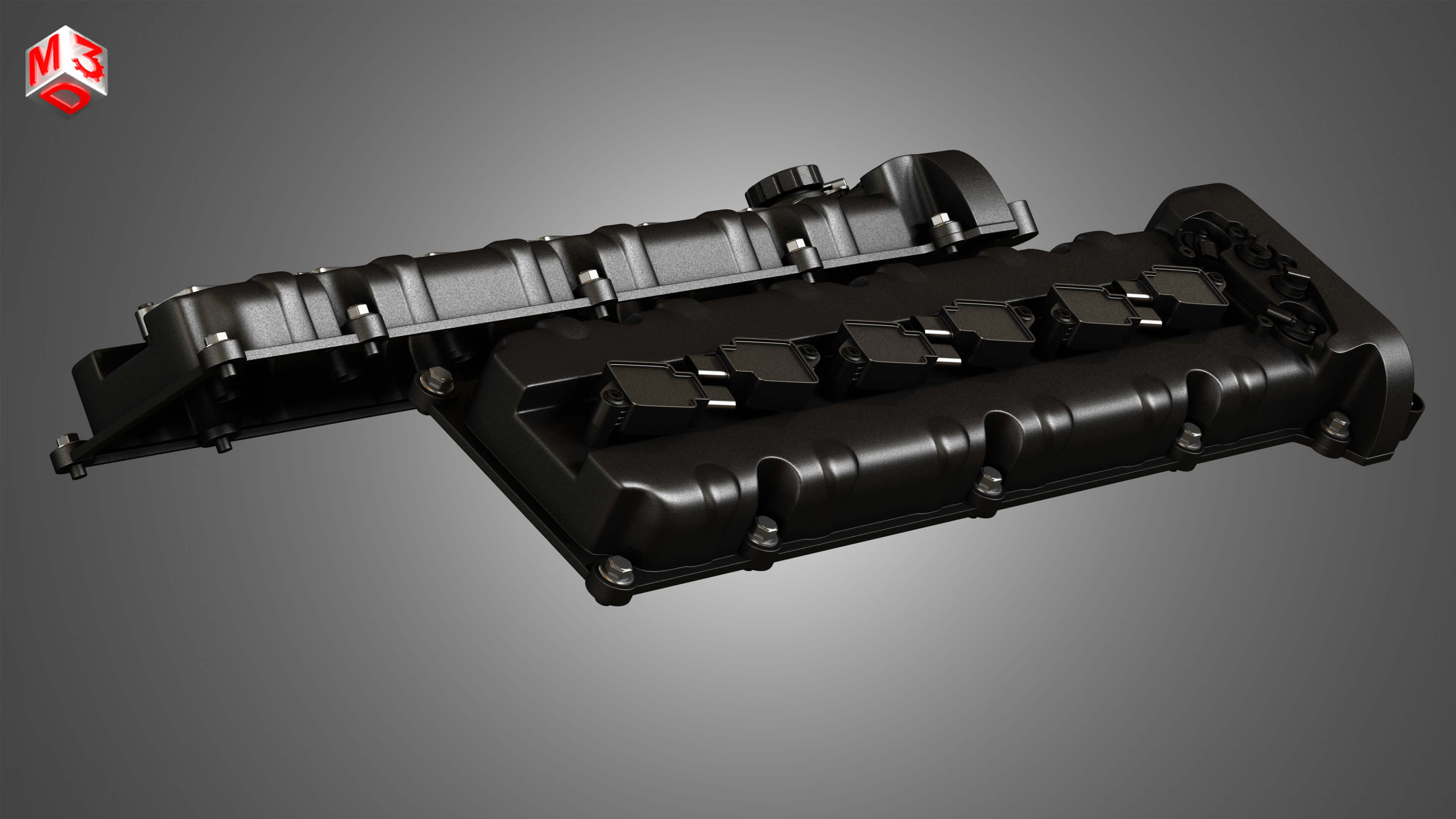 V12 Twin Turbo Car - Engine Full Internal and External Parts 3D Model ...