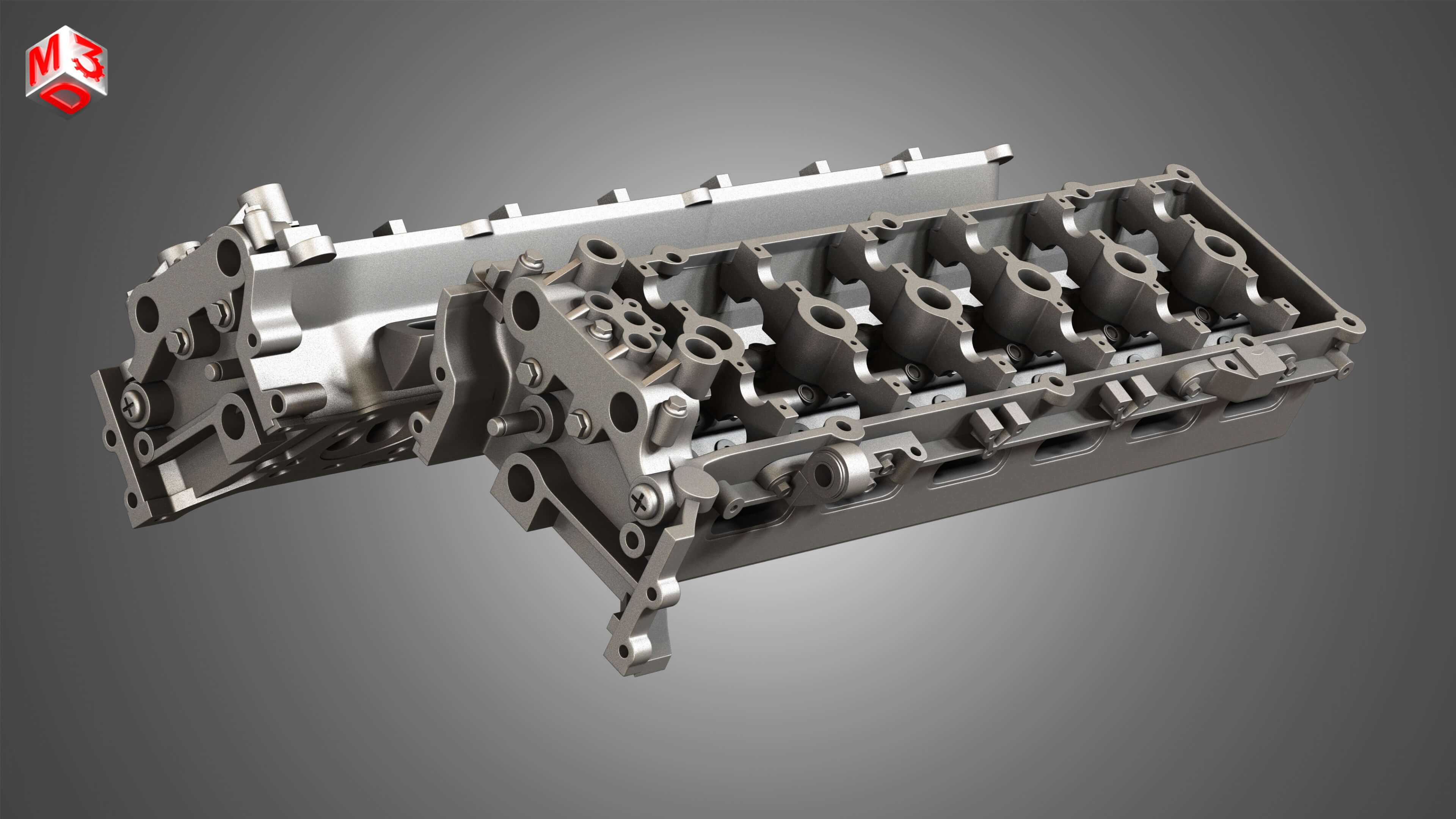 V12 Twin Turbo Car - Engine Full Internal and External Parts 3D Model ...