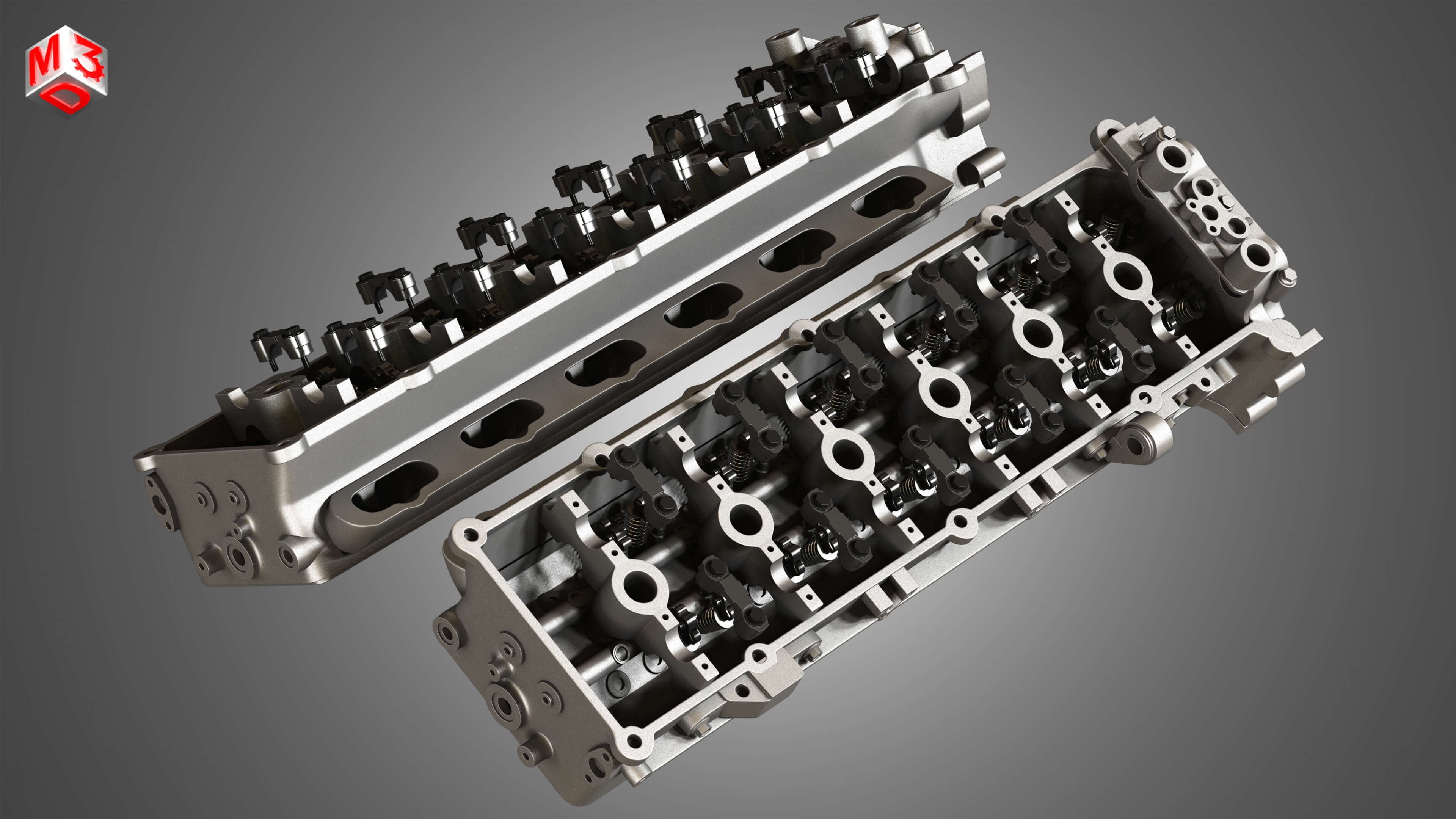 V12 Twin Turbo Car - Engine Full Internal and External Parts 3D Model ...