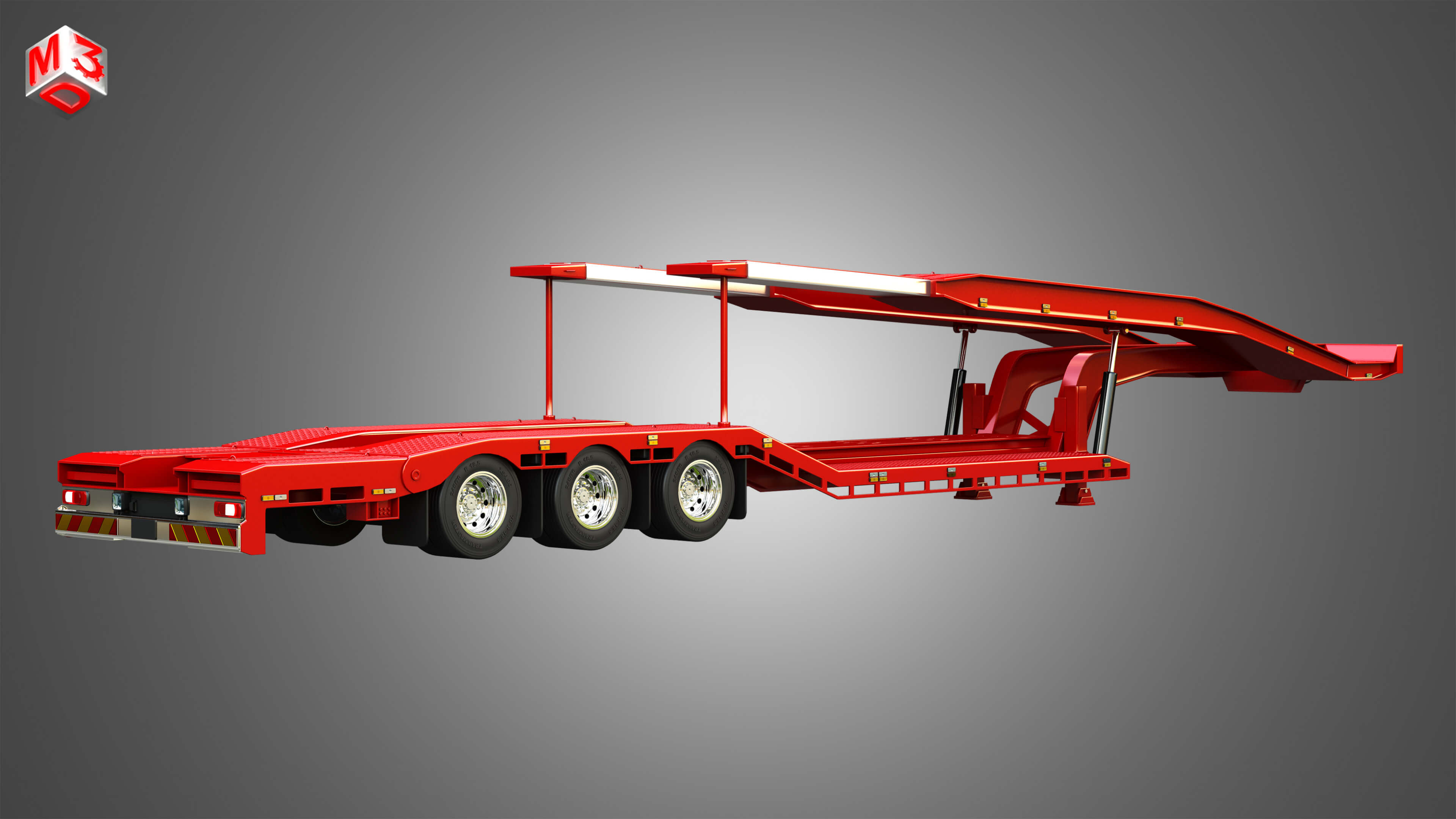 Van Transporter Trailer - 3D Model by Markos3d
