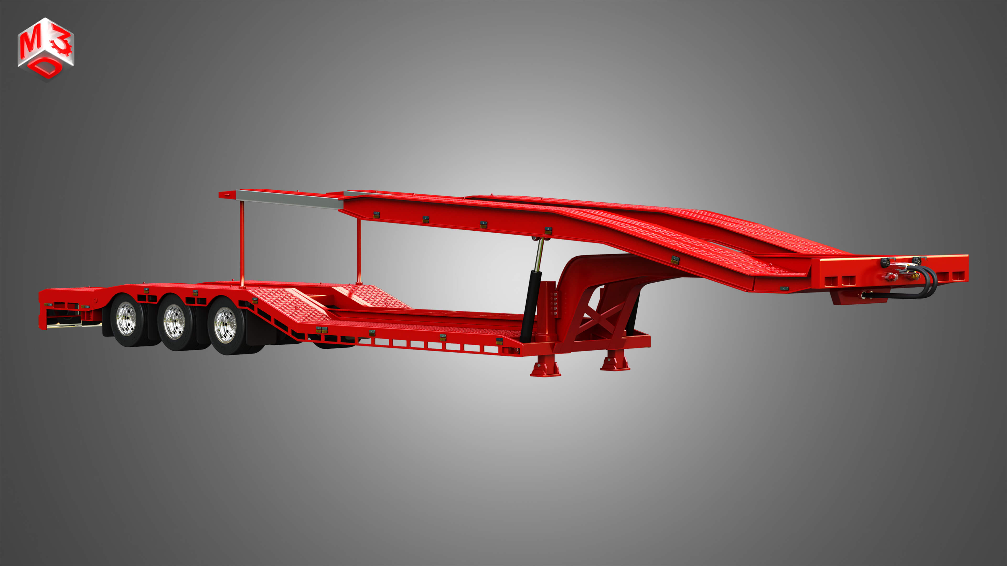 Van Transporter Trailer - 3D Model by Markos3d