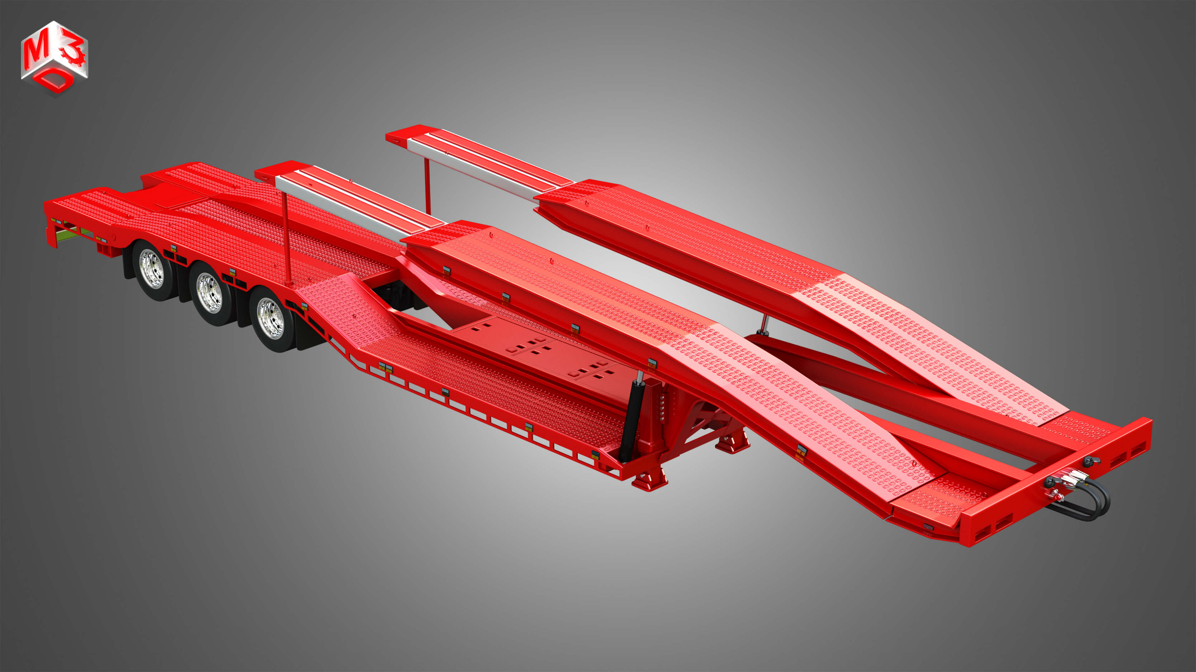 Van Transporter Trailer - 3D Model by Markos3d