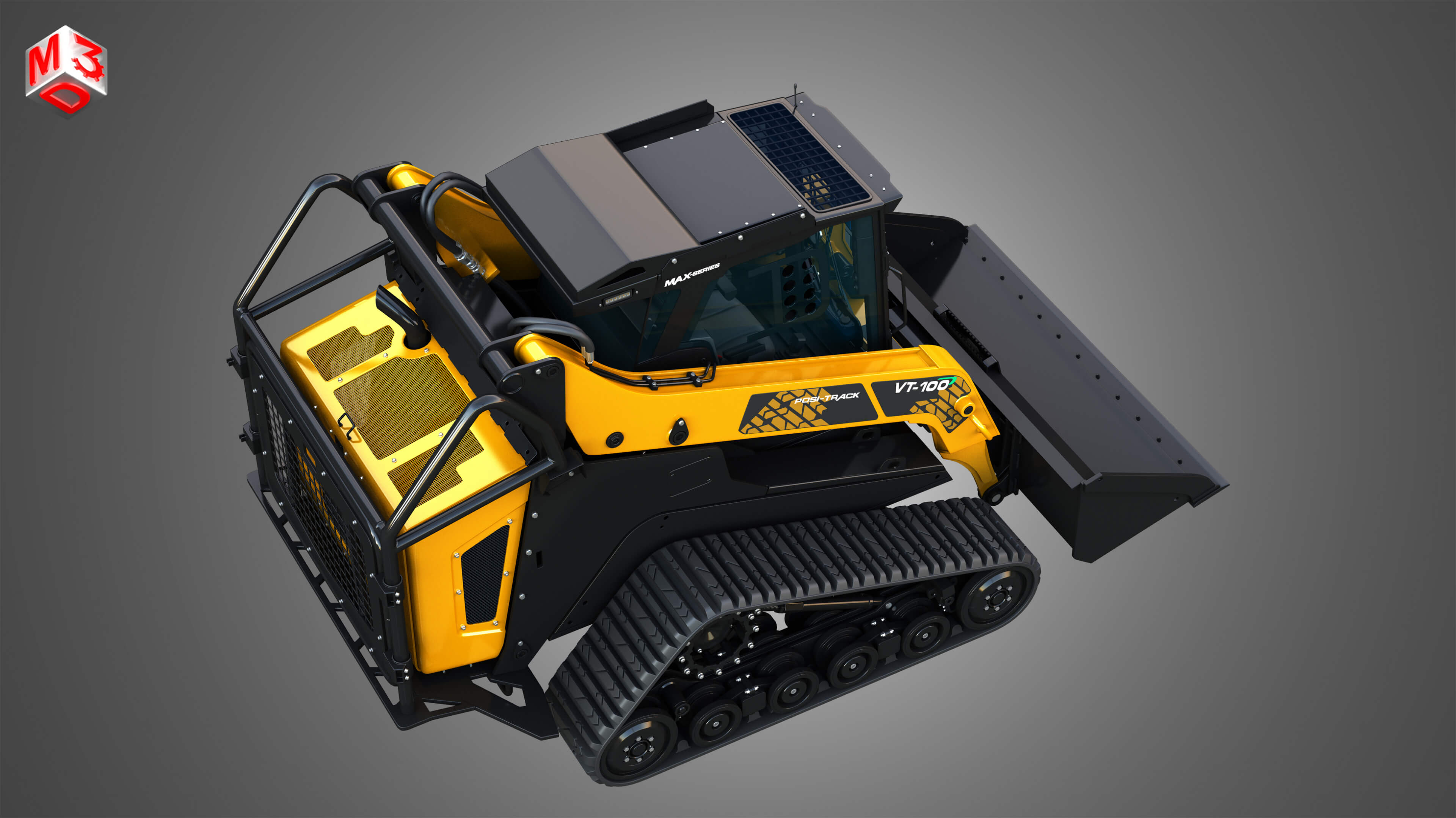 VT-100 Compact Track Loader With Forestry Package - Bucket 3D Model by ...