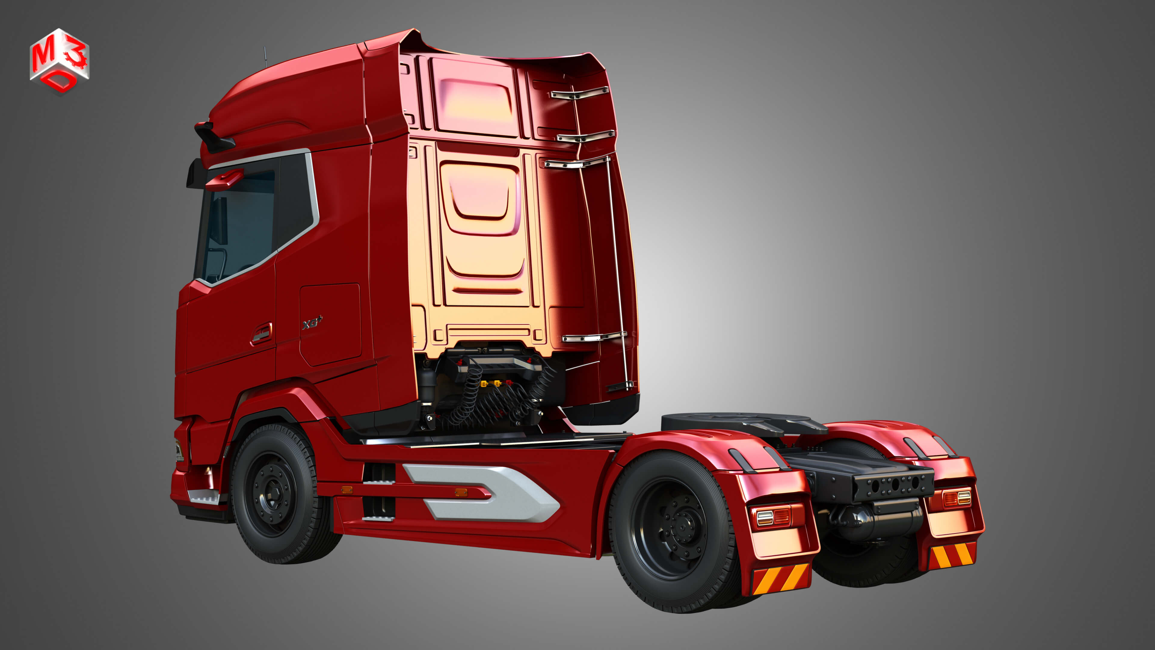 Xg 530 Truck With Lowboy Double Trailer Oversize Load - 3D Model by ...