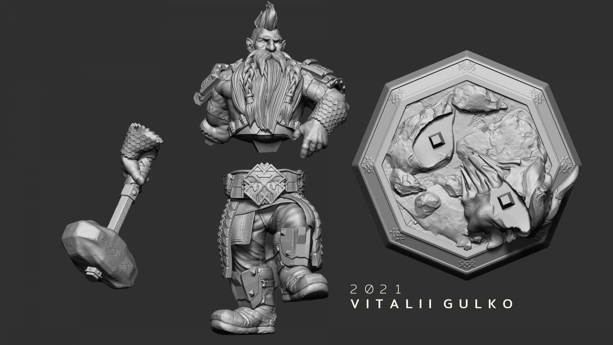 Dwarf Berserker - 3D Model by Marrius