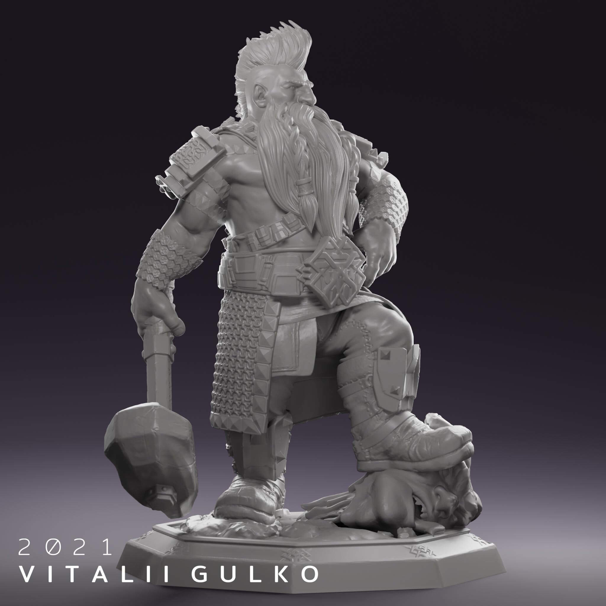 Dwarf Berserker - 3D Model by Marrius