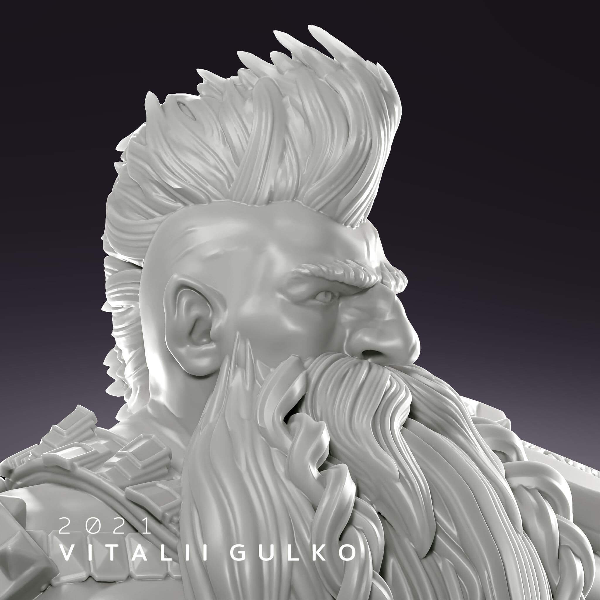 Dwarf Berserker - 3D Model by Marrius