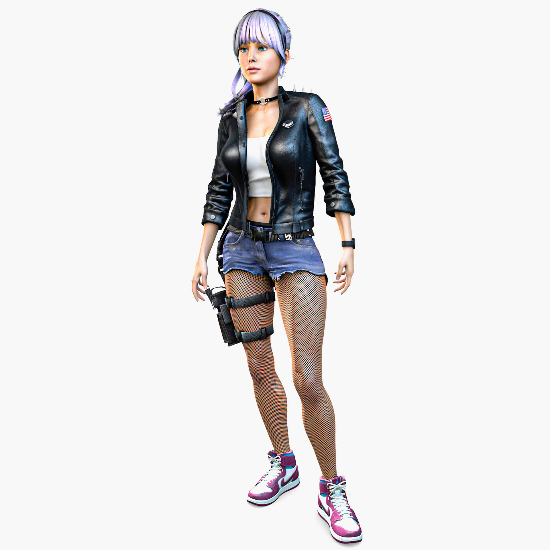 Eve Cyberpunk Girl Sci-Fi Female Character 3D Model by martinladelfa