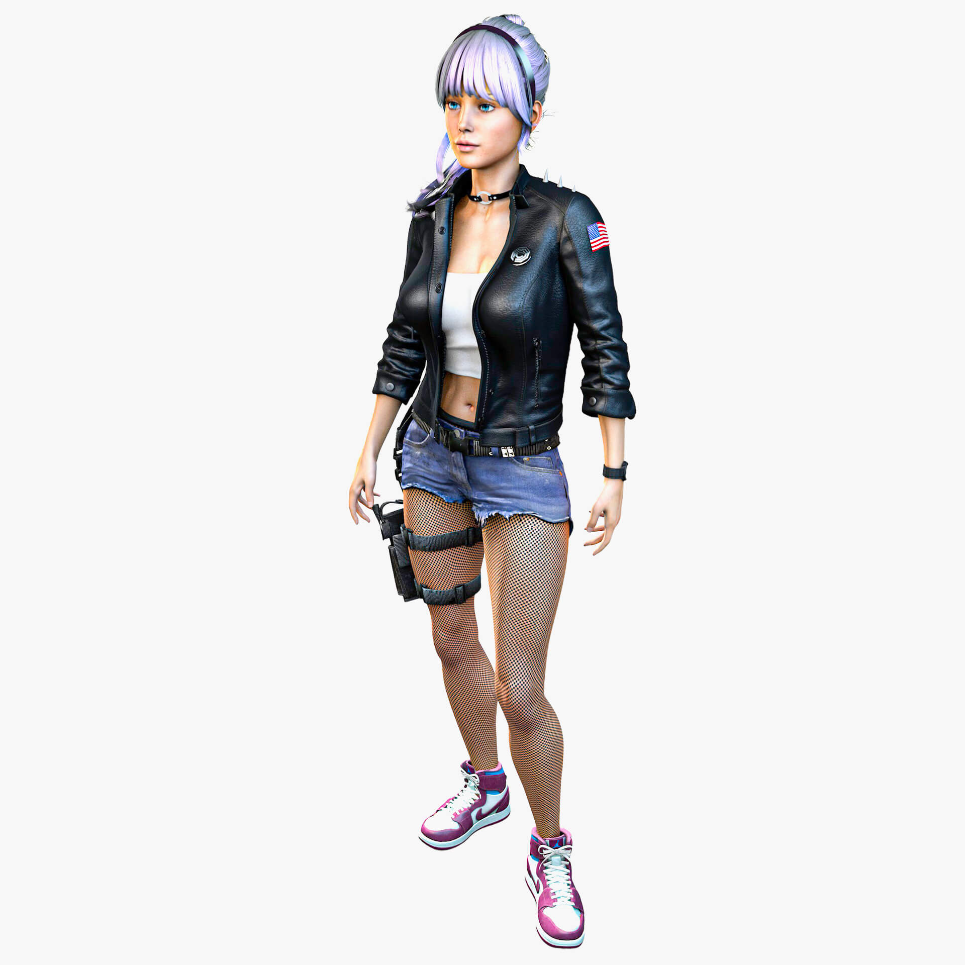 Eve Cyberpunk Girl Sci-Fi Female Character 3D Model by martinladelfa