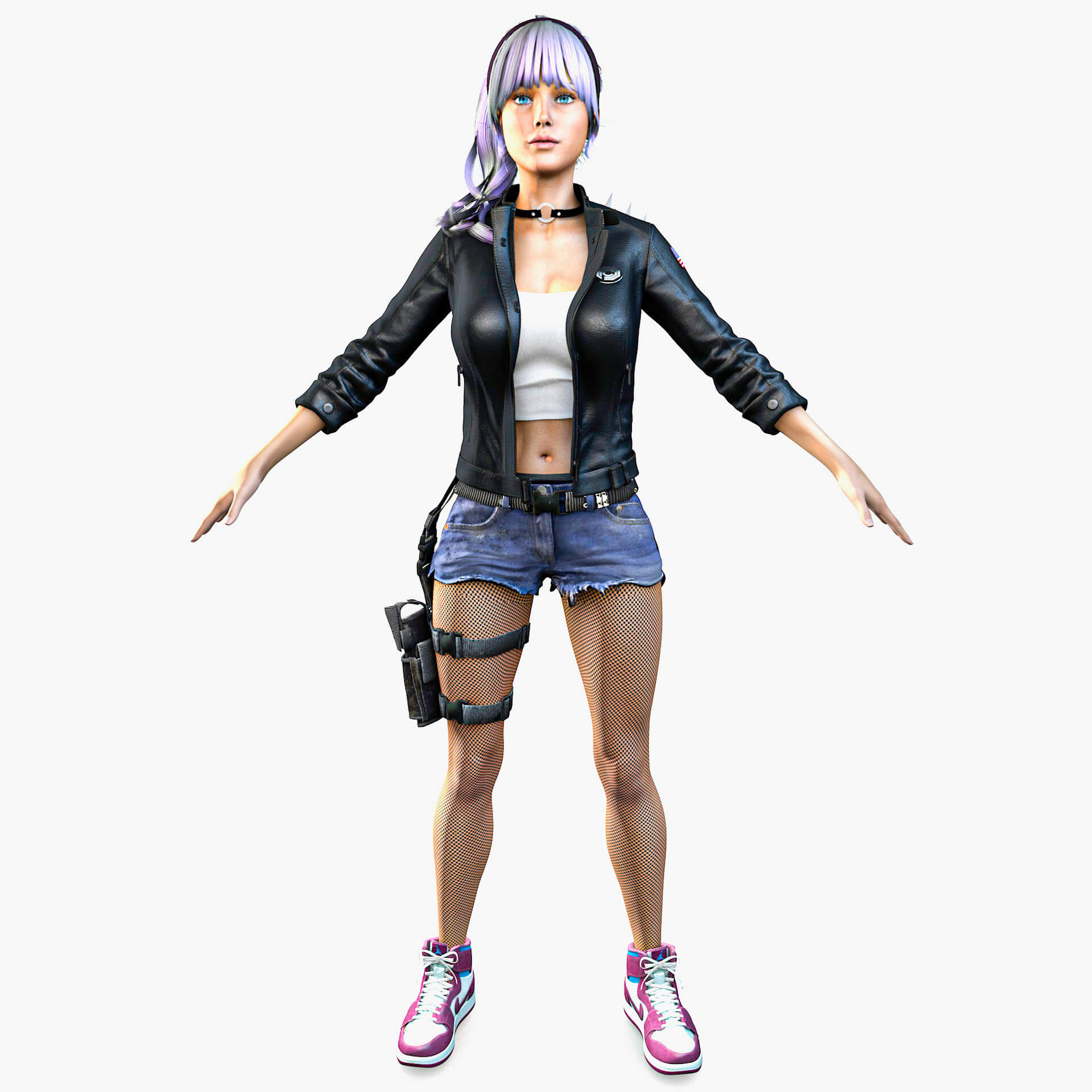 Eve Cyberpunk Girl Sci-Fi Female Character 3D Model by martinladelfa