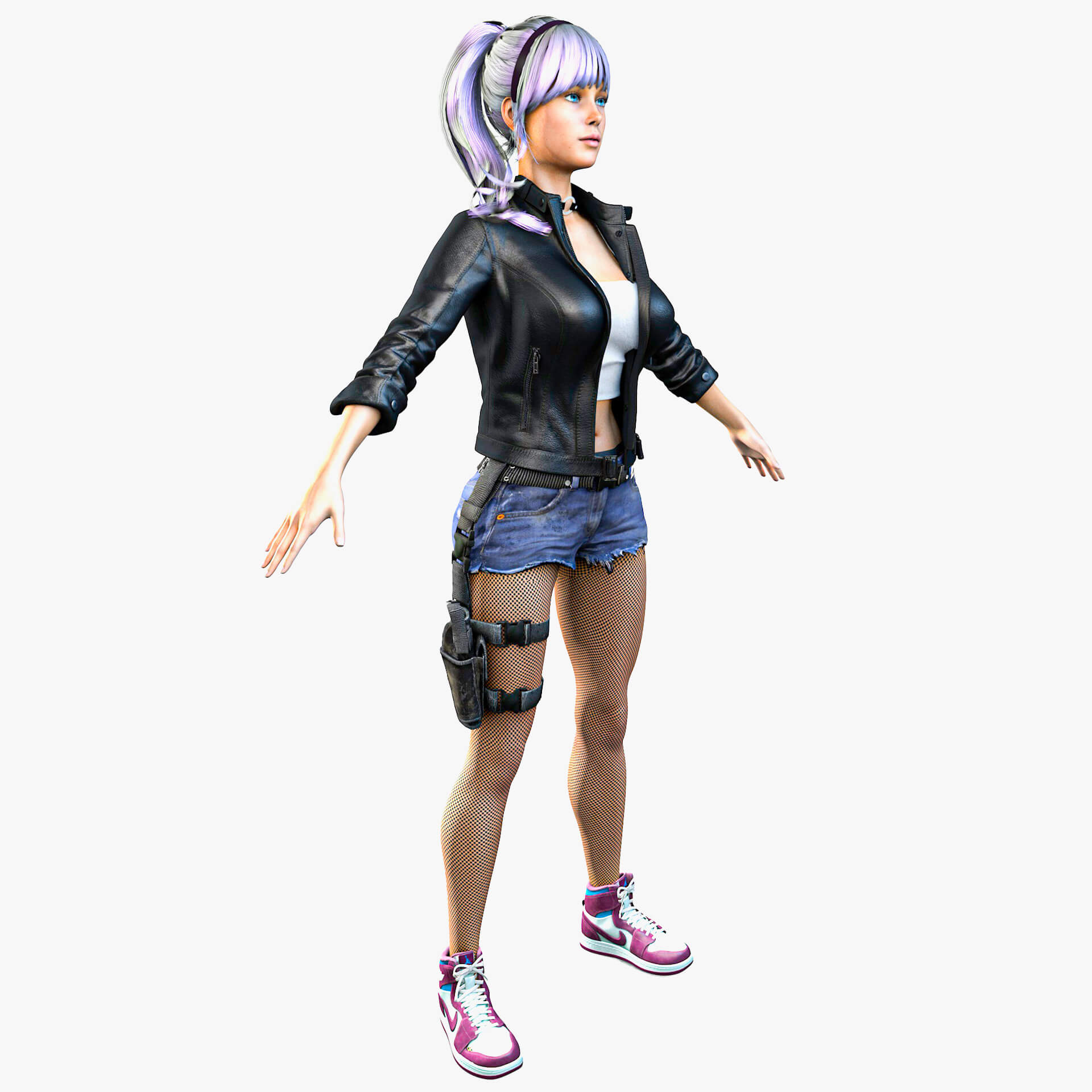 Eve Cyberpunk Girl Sci-Fi Female Character 3D Model by martinladelfa