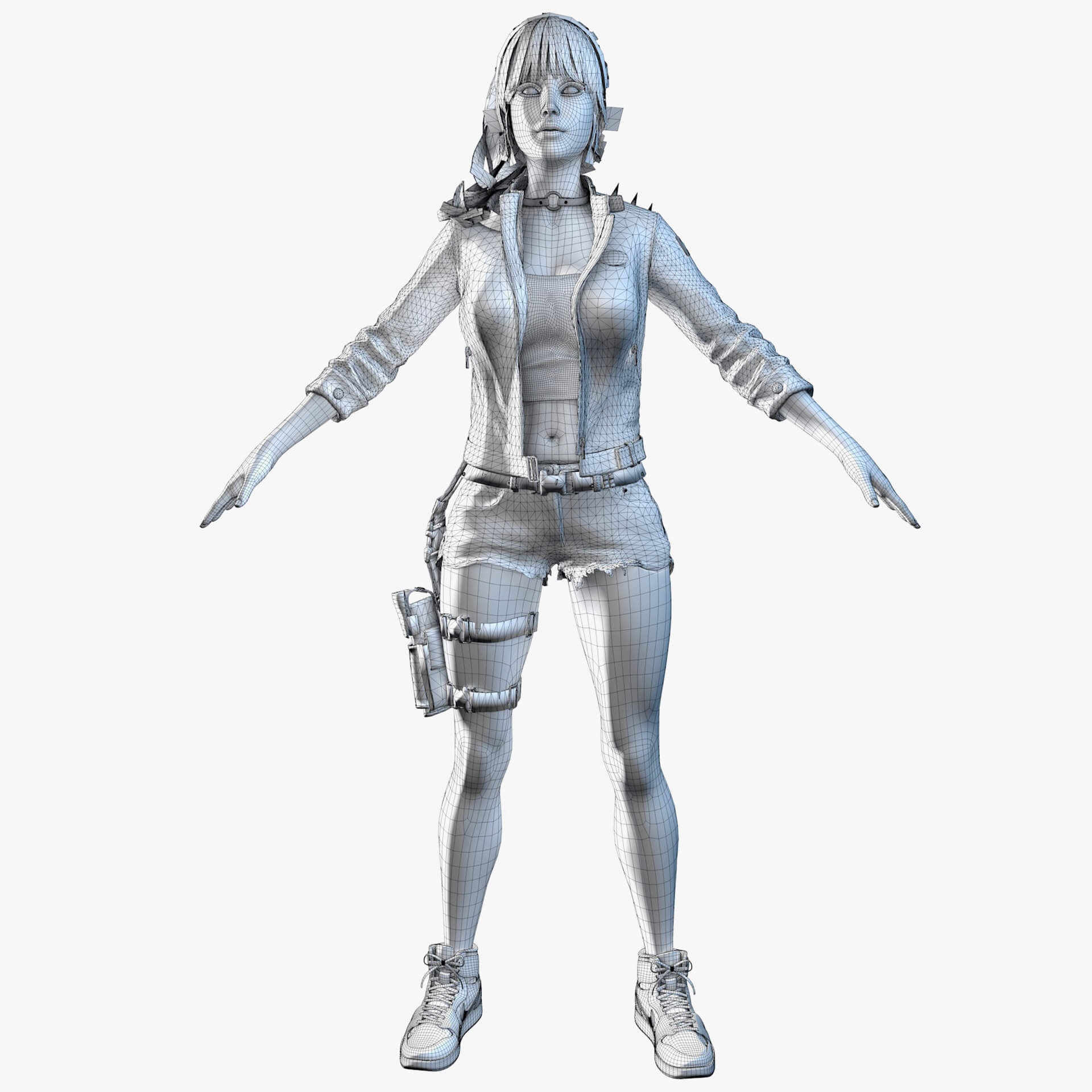 Eve Cyberpunk Girl Sci-Fi Female Character 3D Model by martinladelfa