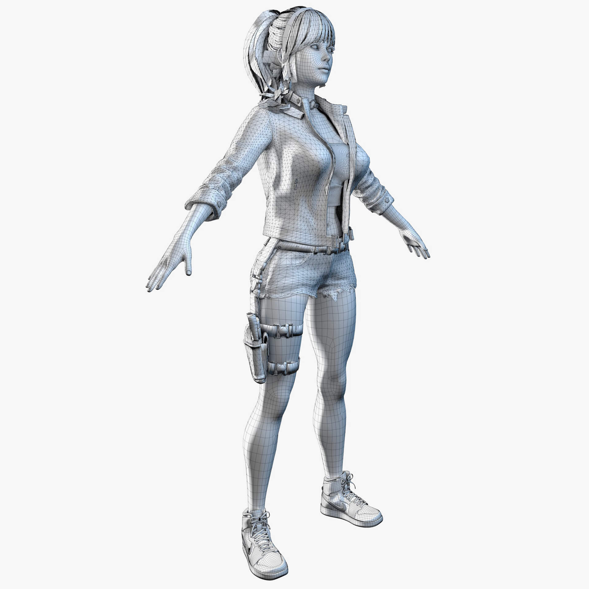 Eve Cyberpunk Girl Sci-Fi Female Character 3D Model by martinladelfa