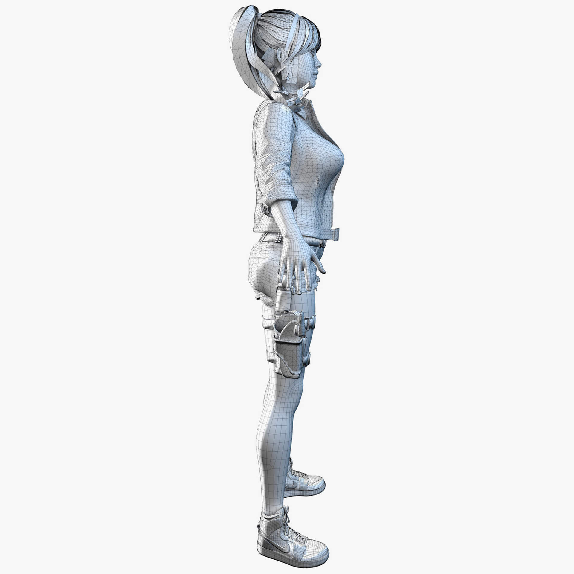 Eve Cyberpunk Girl Sci-Fi Female Character 3D Model by martinladelfa