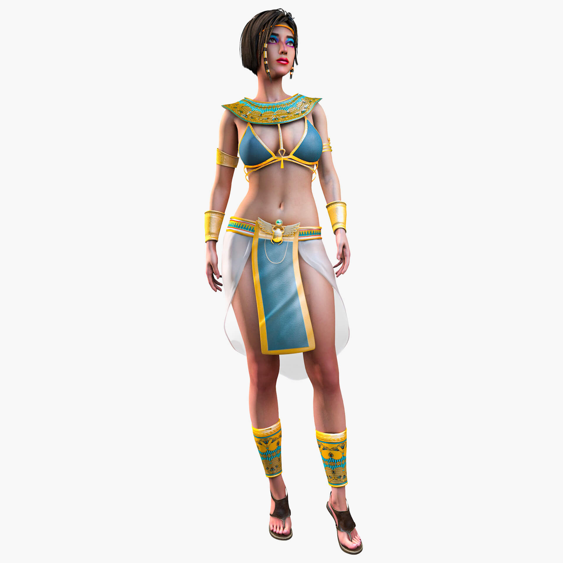 Farah Egyptian Female Character - 3D Model by martinladelfa