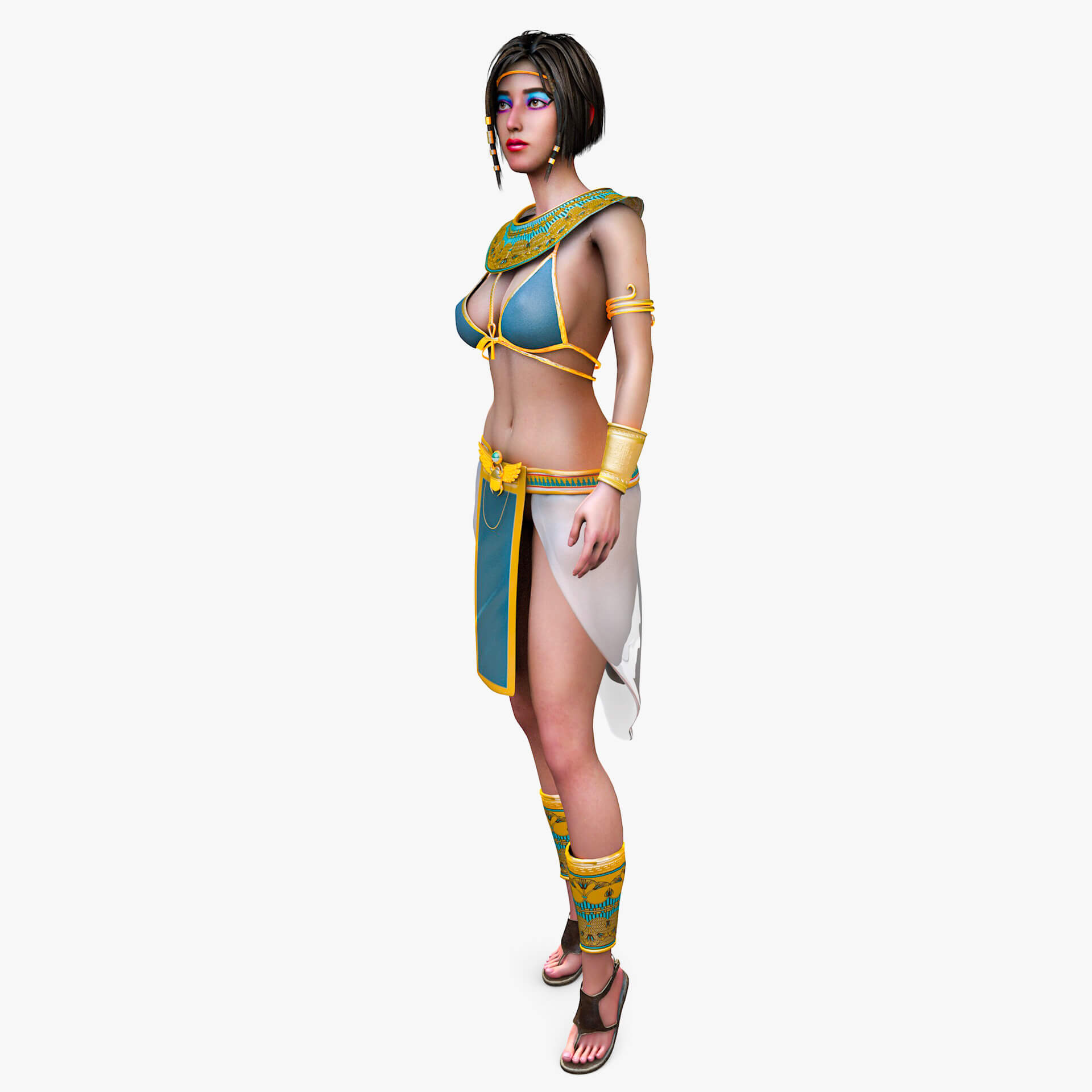 Farah Egyptian Female Character - 3D Model by martinladelfa