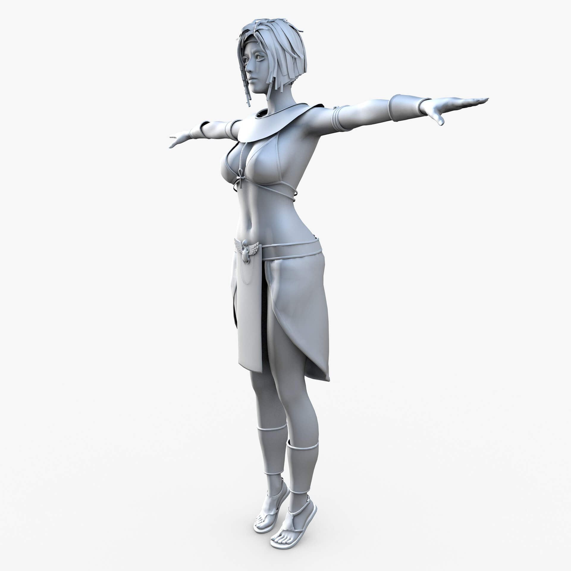 Farah Egyptian Female Character - 3D Model by martinladelfa