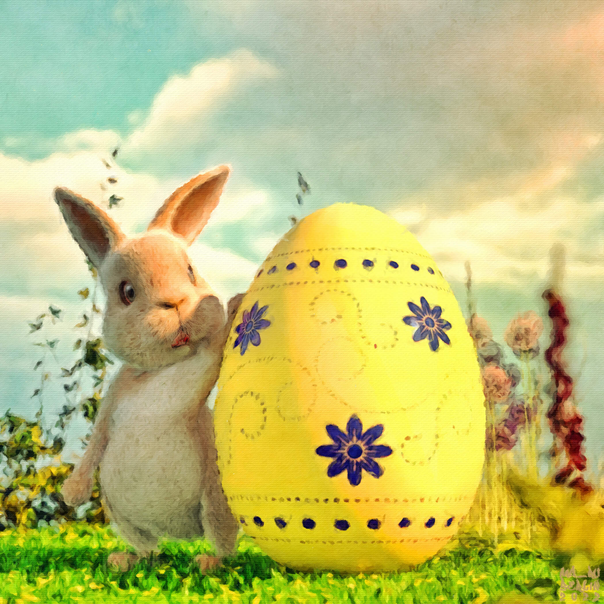 Easter 3D Render, Digital Art by maru_berlin
